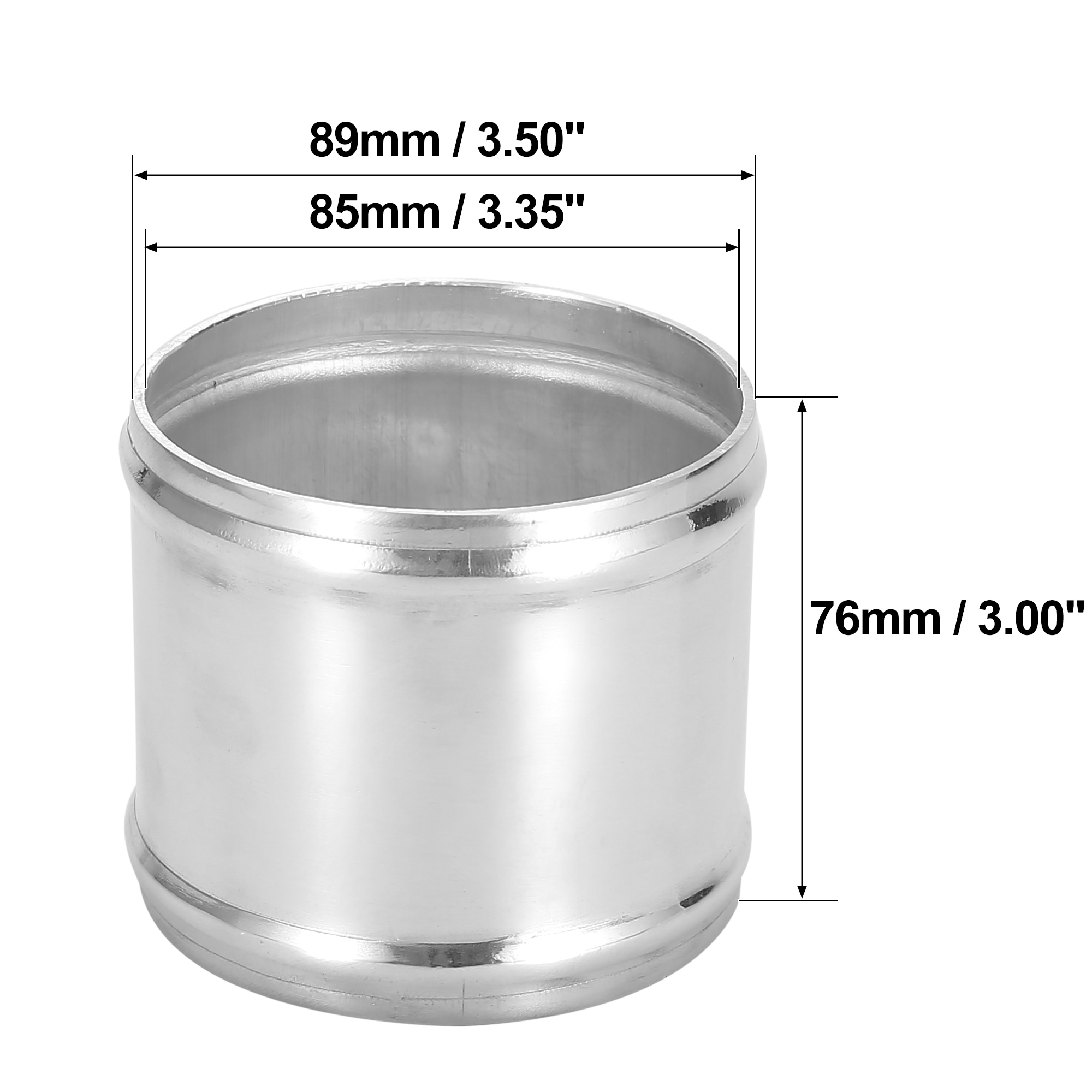 Unique Bargains OD 3.5 Inch 89mm Aluminum Alloy Hose Joiner Tube ...