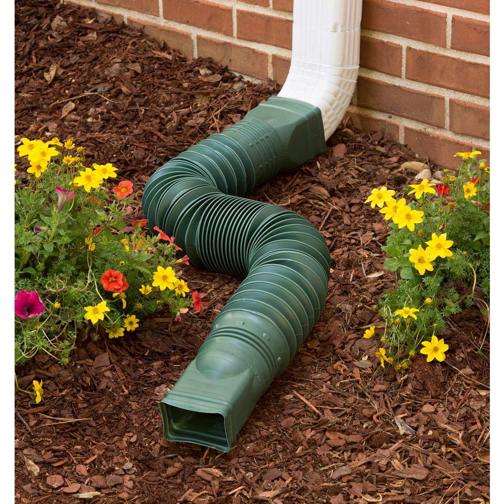 Amerimax Flex-A-Spout 2-Pack Green Flexible Downspout Extension 25-55 ...