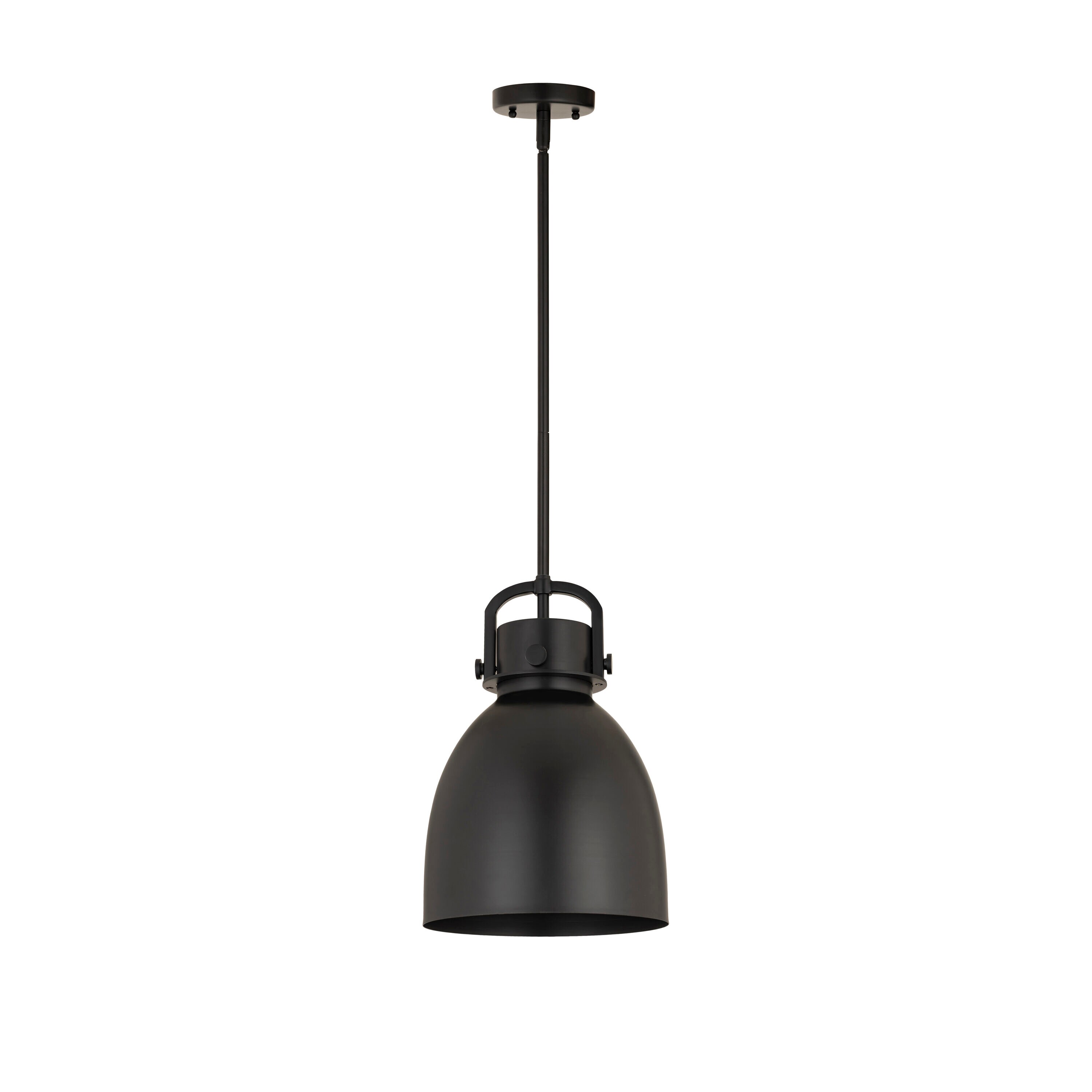 Innovations Lighting Newton Bell 1 -Light Matte Black Industrial Metal ...