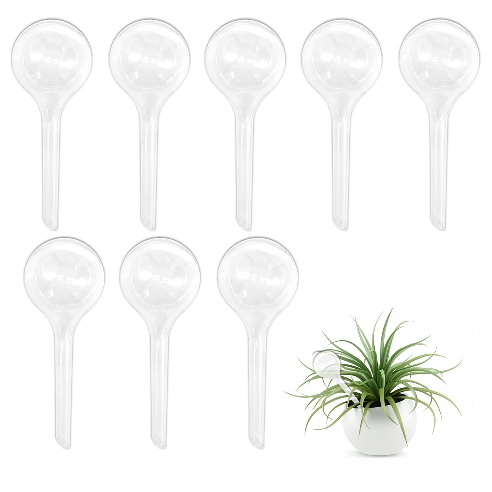 ITOPFOX 8 pcs Clear Plant Watering Globes Self Watering Bulbs Automatic ...