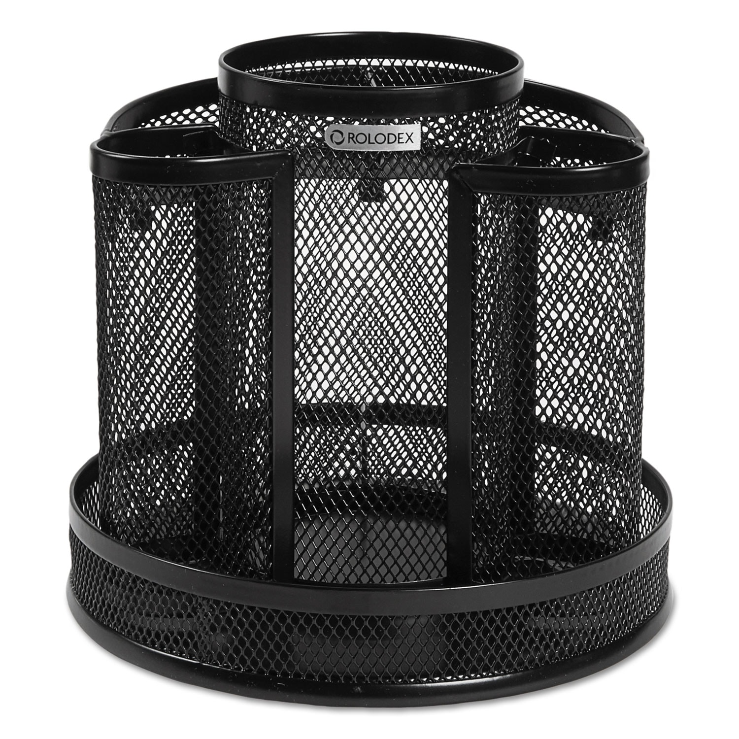 Rolodex Wire Mesh Spinning Desk Sorter 8 Compartments Steel Mesh 6.5 ...