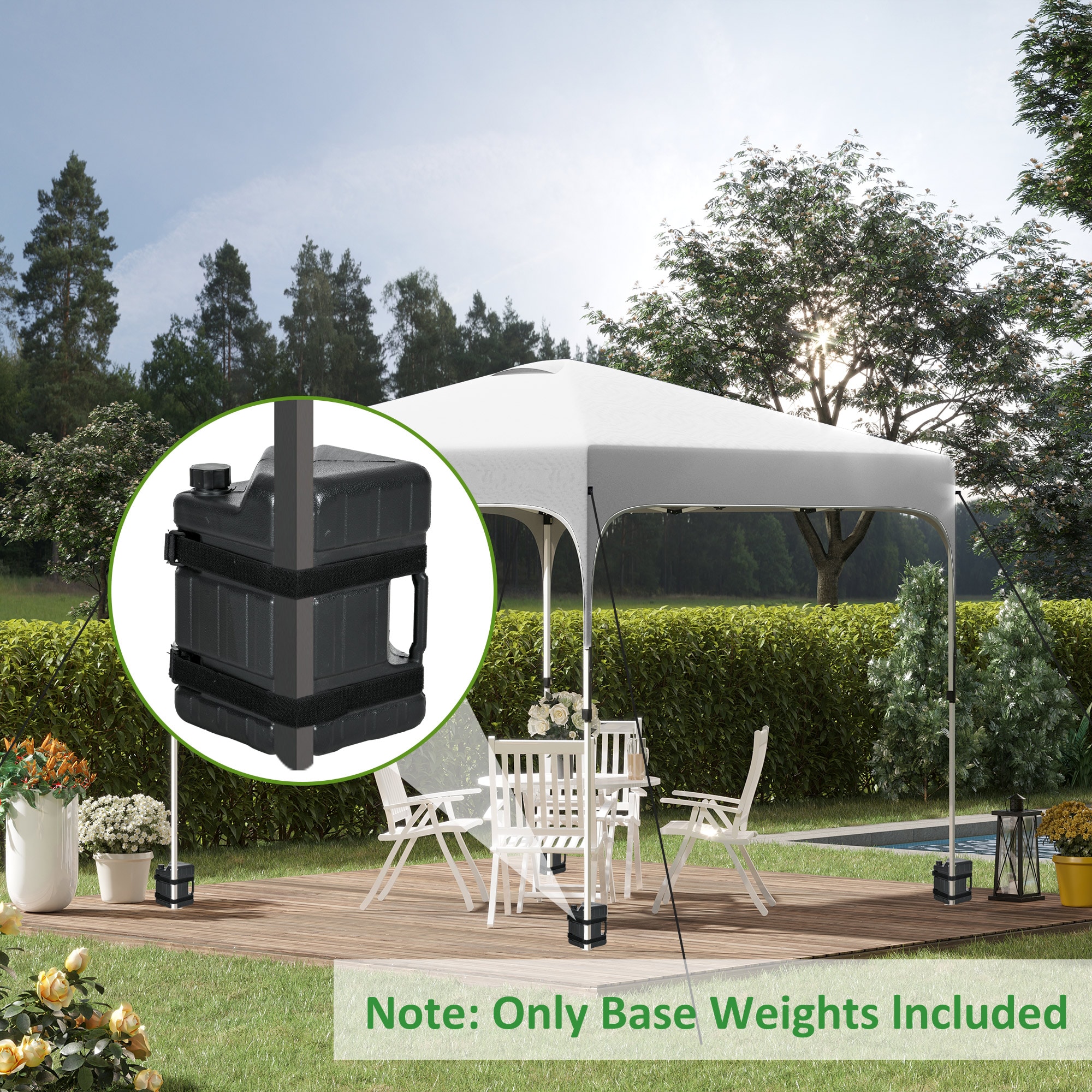 Outsunny Straight Leg Canopy Weights Tent Weights Set of 4 Water or ...