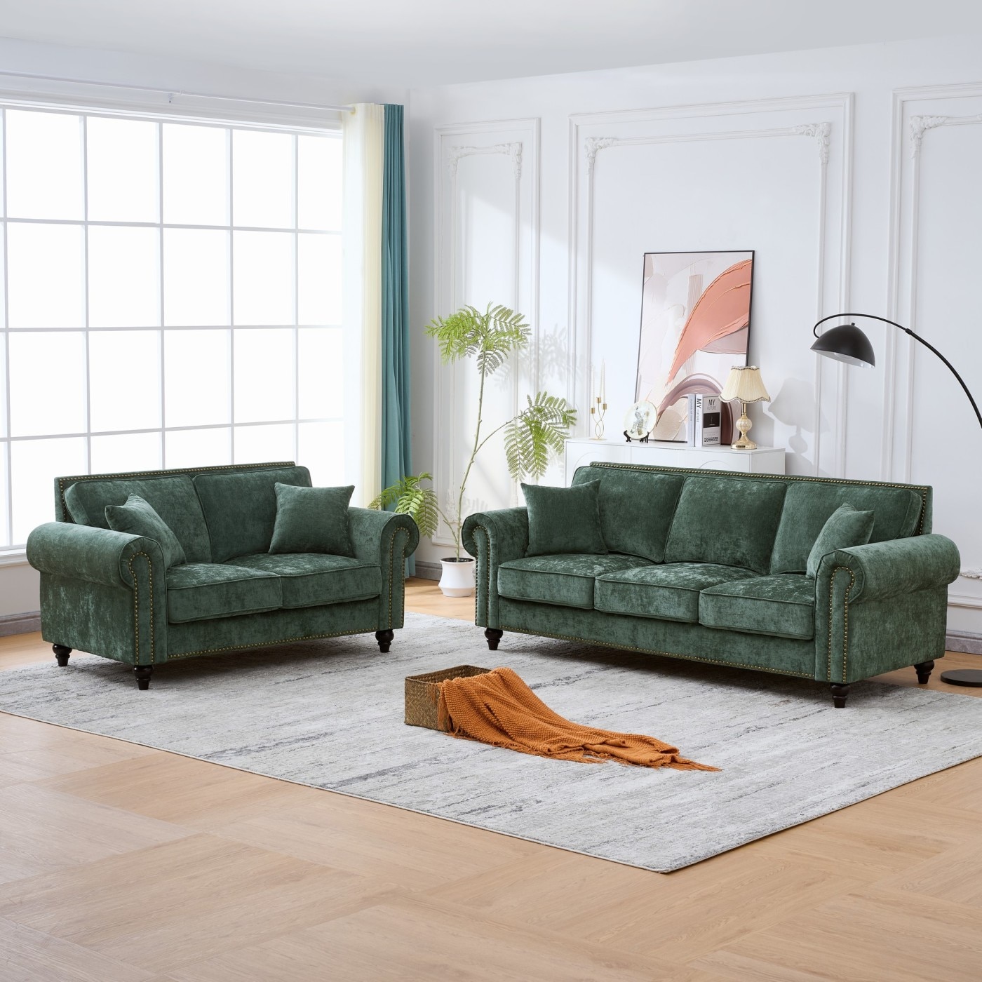Streamdale Furniture Streamdale Modern Chenille 3+2 Seater Sofa with ...
