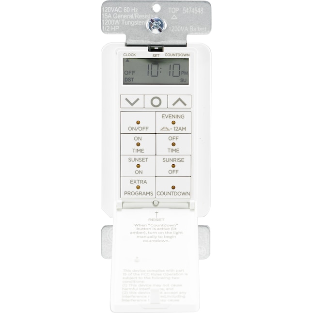 Utilitech 15 Amps 120 Volt Indoor Programmable Countdown Digital