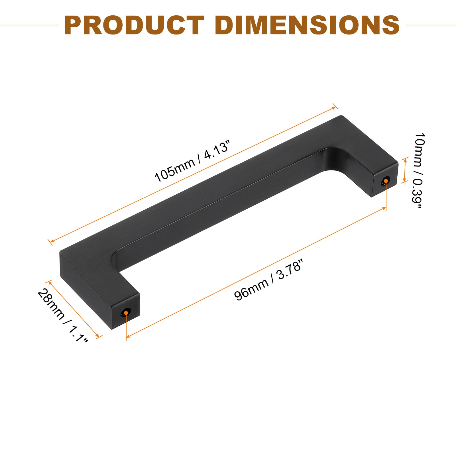 Unique Bargains Drawer Pulls 1pcs 4 Inch - Aluminum Alloy Cabinet ...