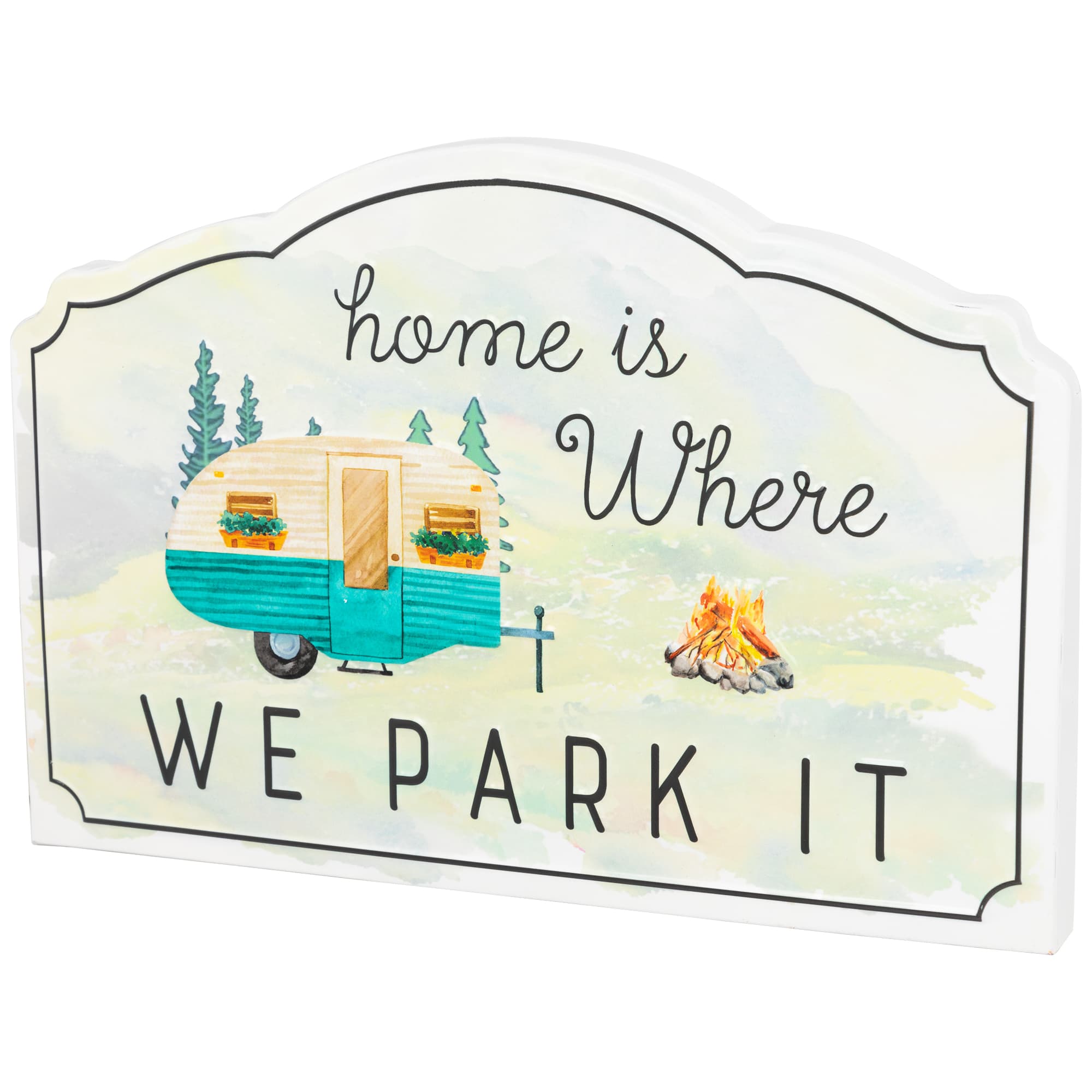 Northlight Home Is Where We Park It Camper Metal Wall Sign - 16 inch ...