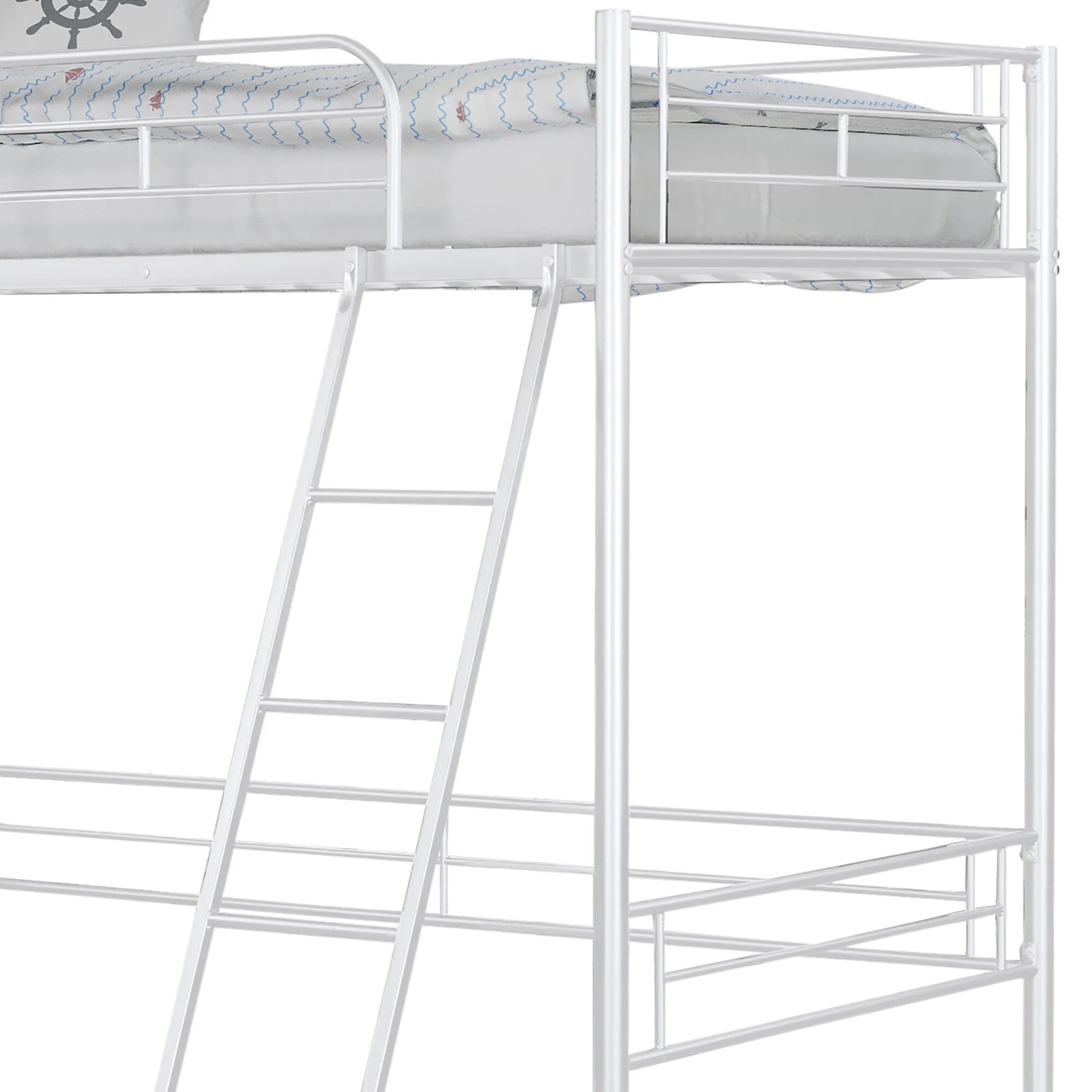 LUXEYARD Twin Loft Bed Contemporary Style With Open Area Underneath ...