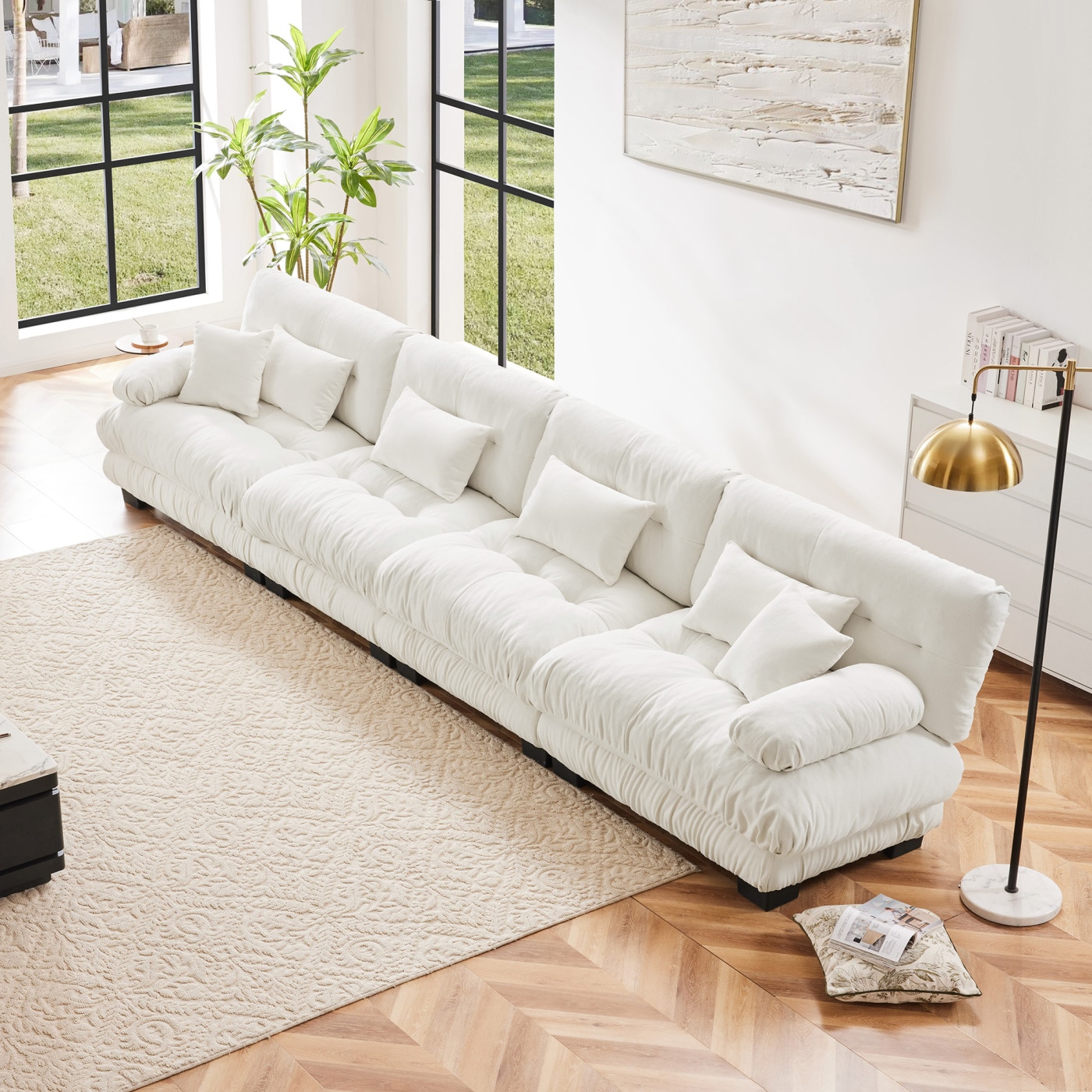 Streamdale Furniture Streamdale 4-Seater Modular Chenille Sectional ...