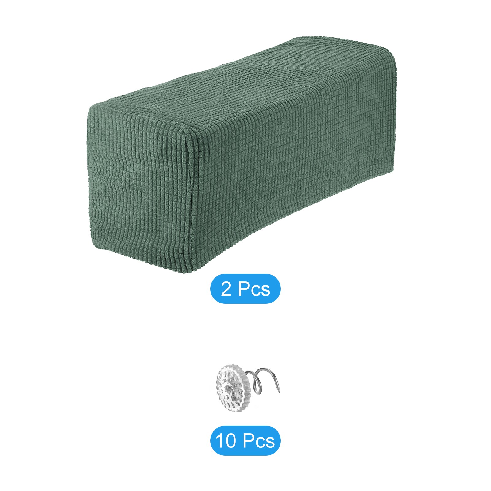 Unique Bargains 2pcs Stretch Armrest Covers for Chairs/Sofas Couch Arm ...