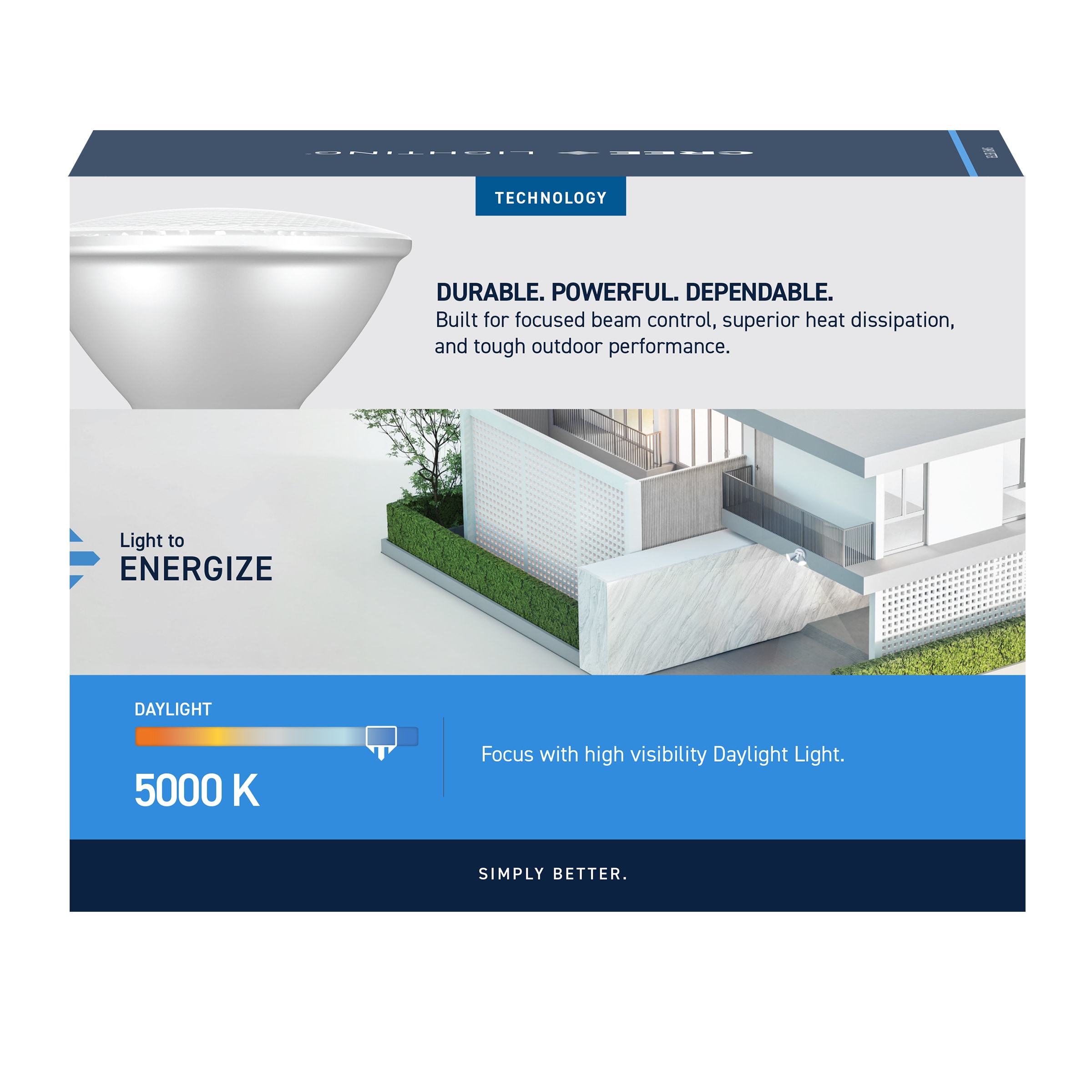 Cree Lighting 90 -Watt EQ PAR38 Daylight Medium screw base E26 Dimmable ...
