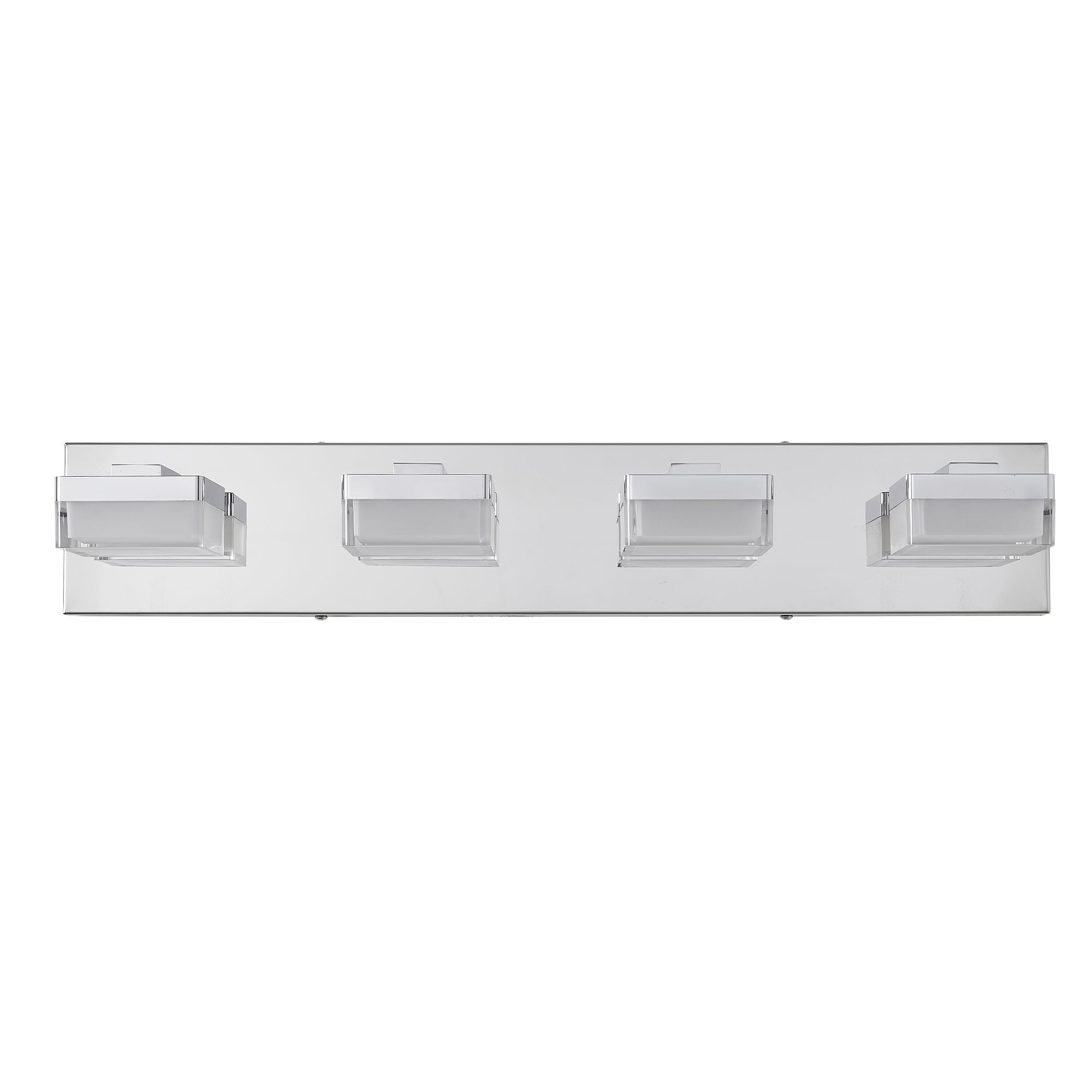 HomLux 4 Light Modern Chrome LED Bathroom Vanity Light Sleek Wall ...