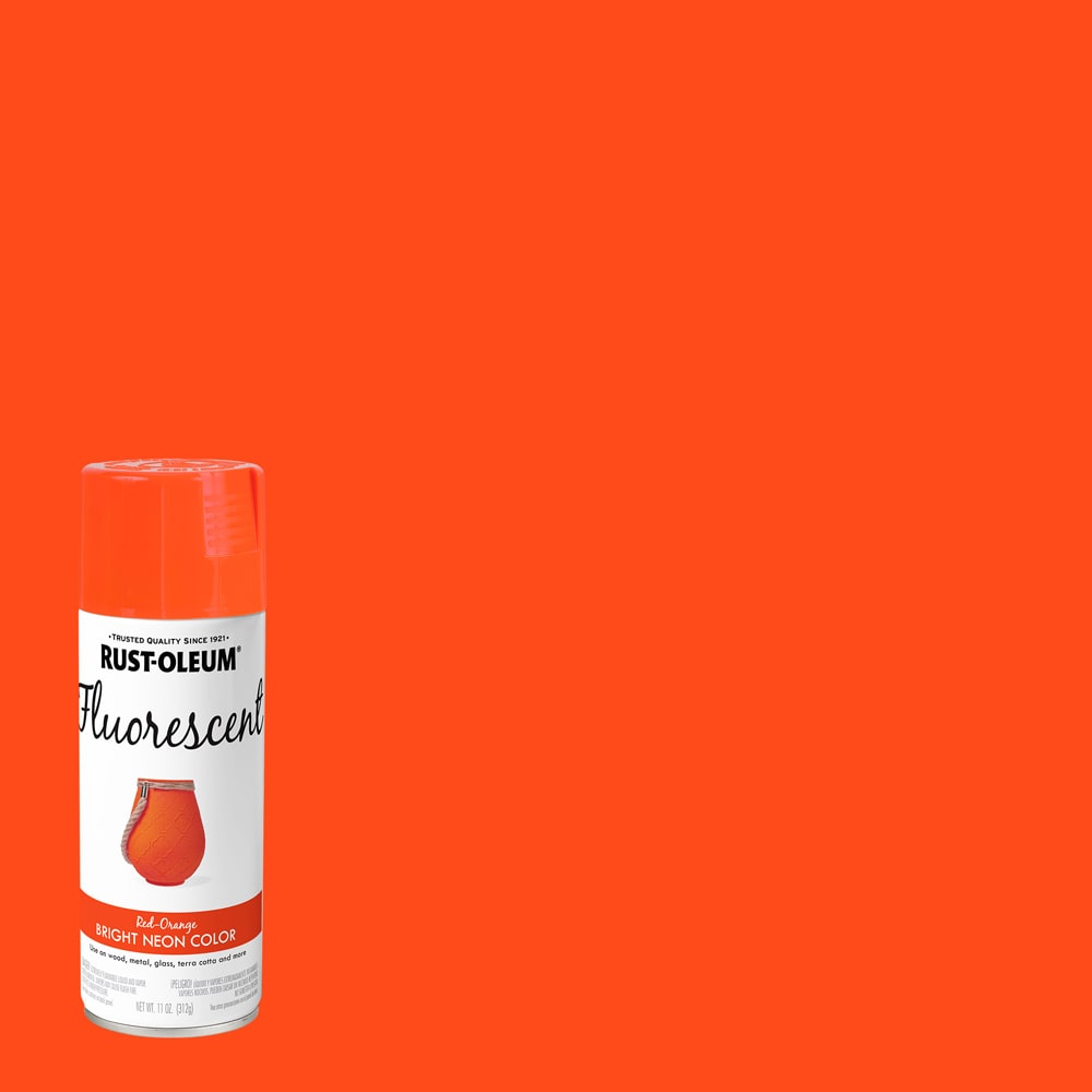 Rust-Oleum Flat Red Orange Fluorescent General Purpose (NET WT. 11-oz ...