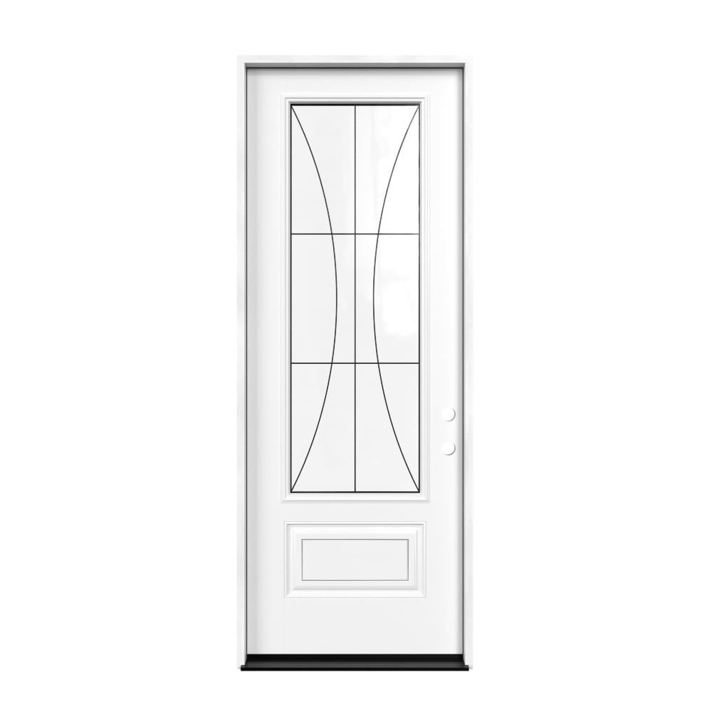 Masonite M-Protect Luna Glass 36-in x 96-in x Fiberglass Left-hand ...