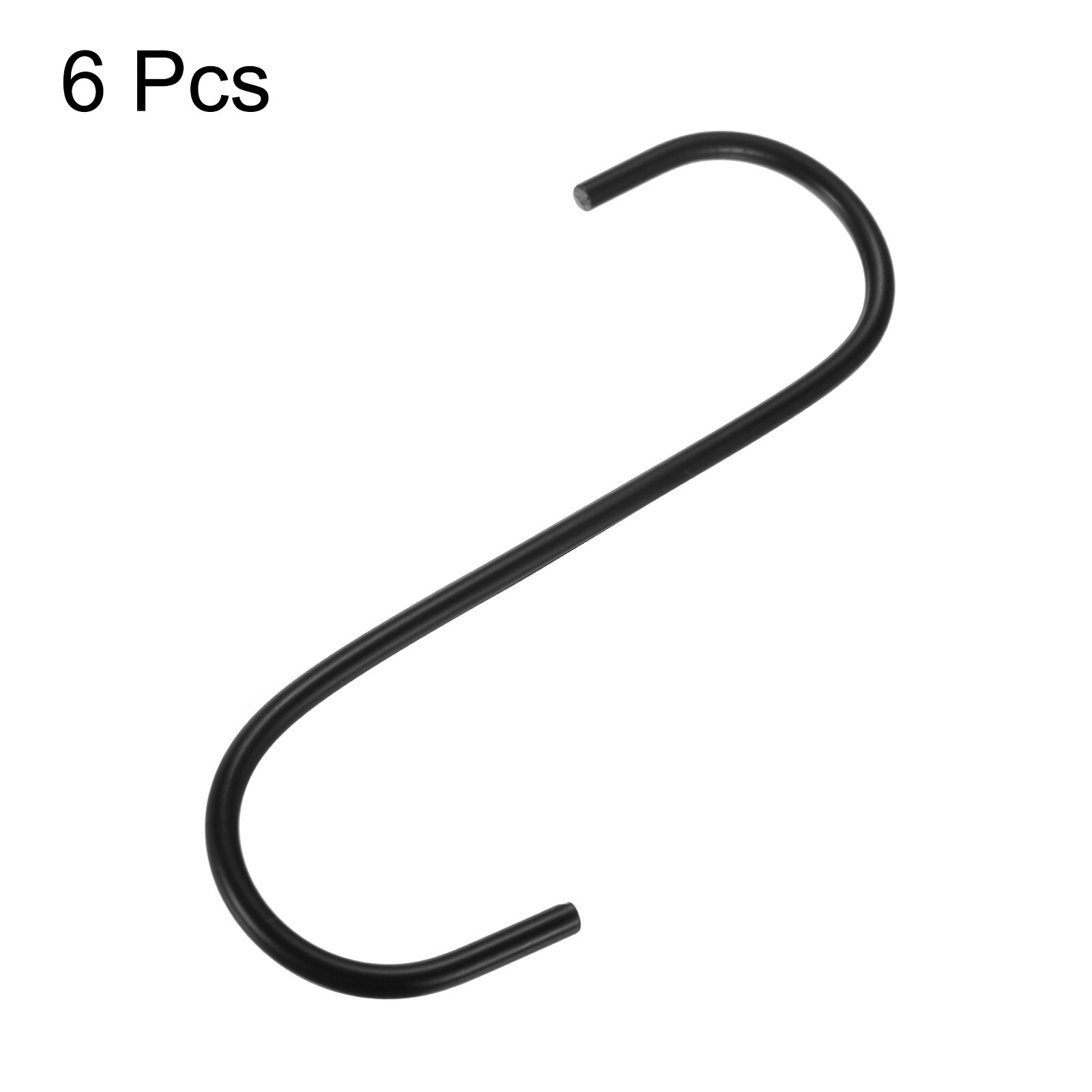 Harfington 6pcs Long S Hooks 4-Inch Extra Long Metal S-shaped Hanging ...