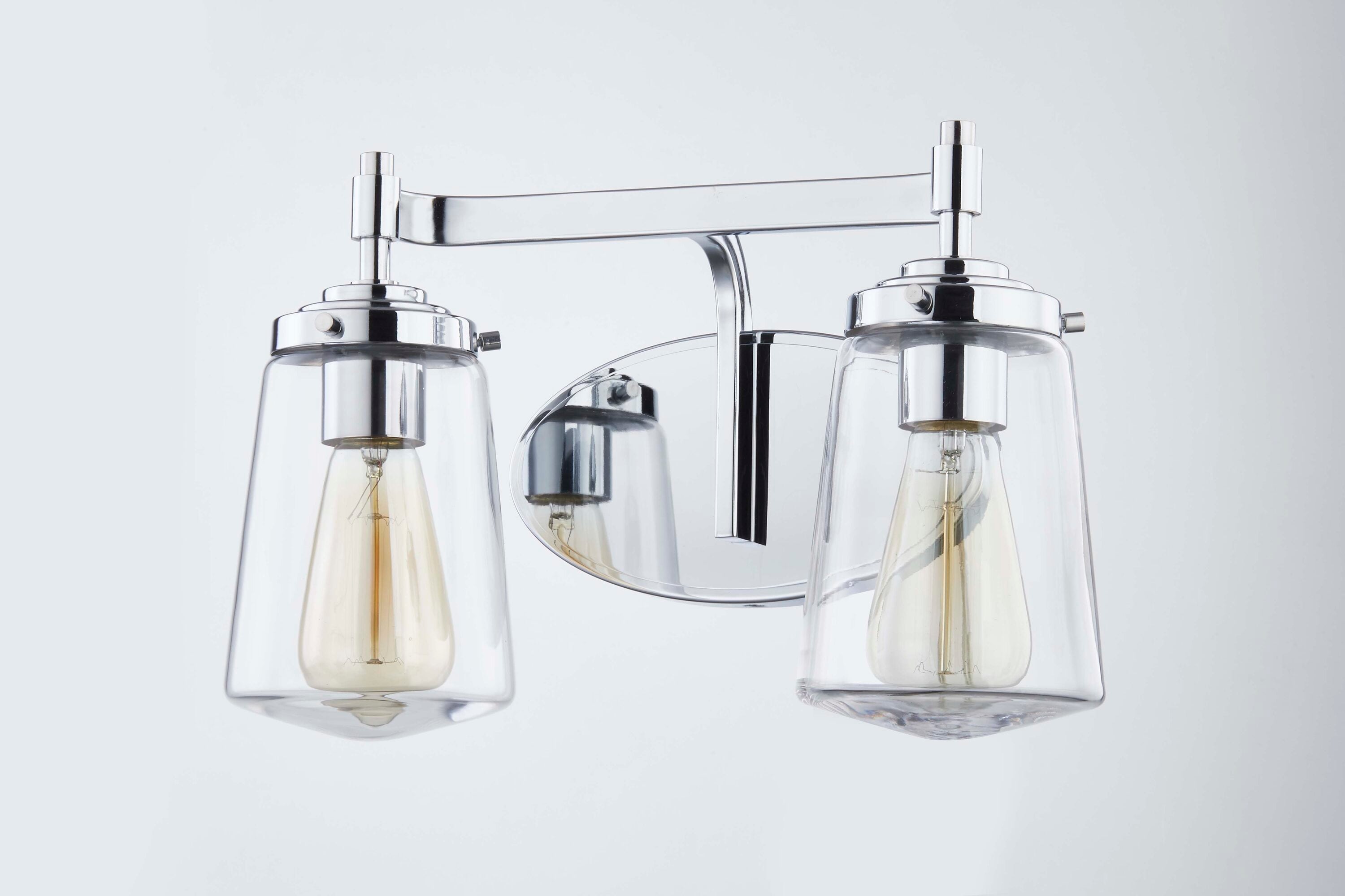 allen + roth Wyatt 14.3-in 2-Light Polished Chrome Farmhouse Vanity ...