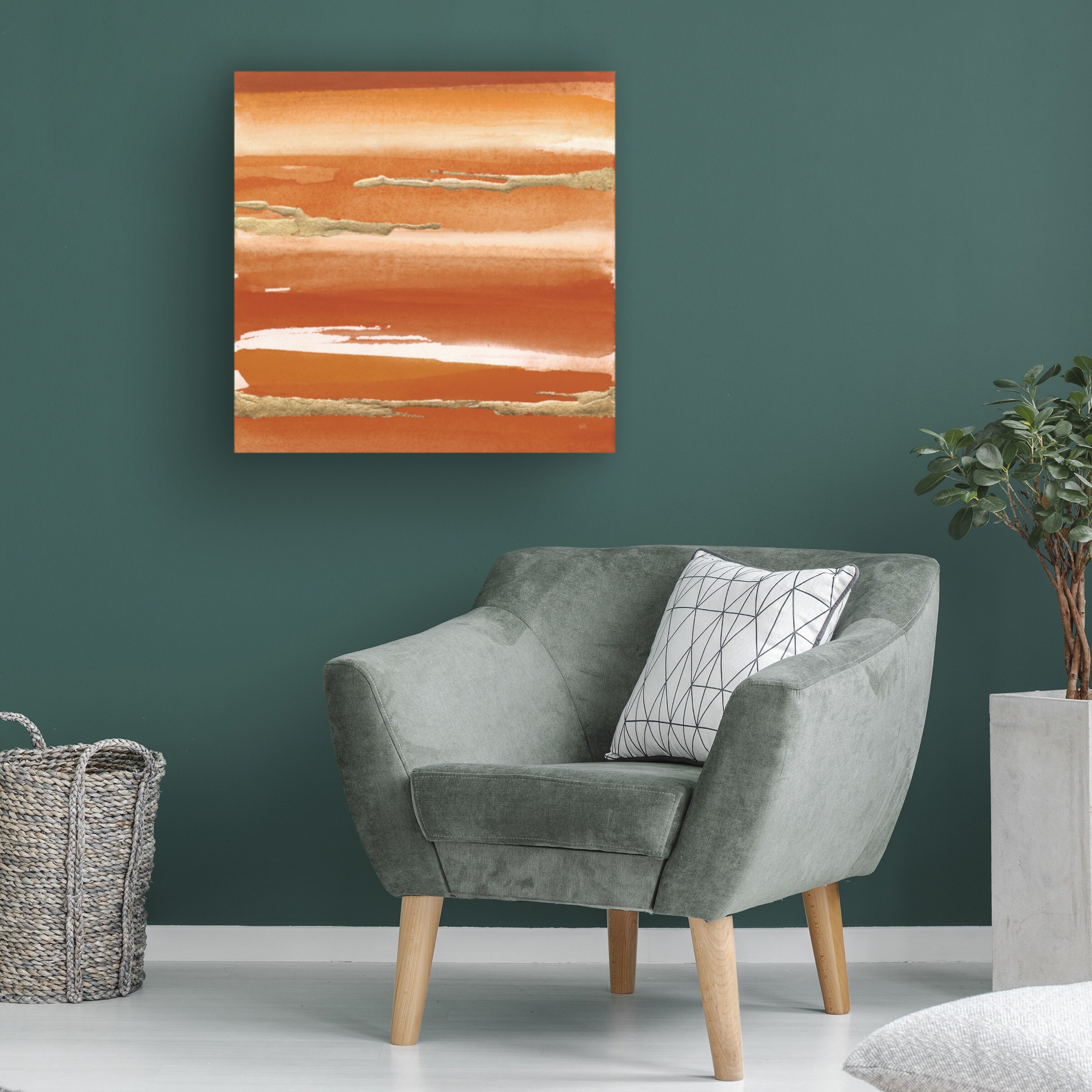Trademark Fine Art Chris Paschke Gilded Mandarin III Burnt Orange ...