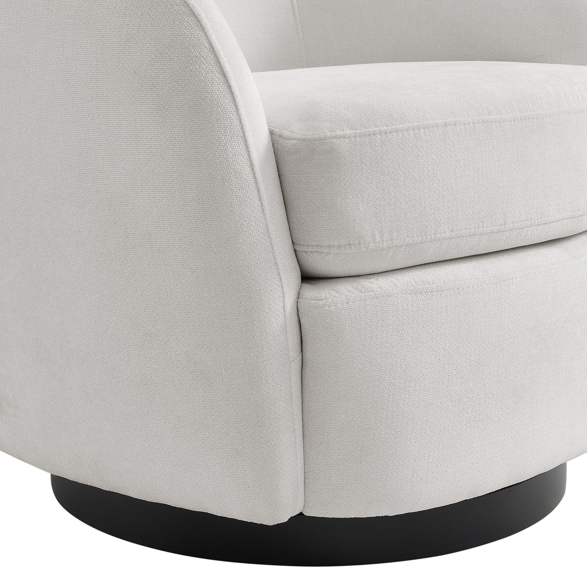 Picket House Furnishings Hattie 34-in W Modern White Swivel Accent ...