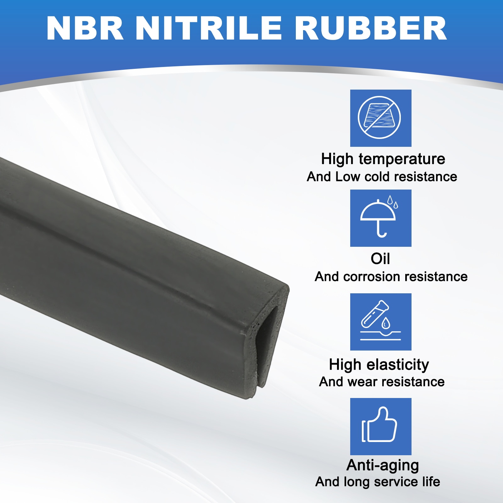 Unique Bargains 3/16 Inch Rubber Edge Trim 6.6 ft Flexible U Channel ...