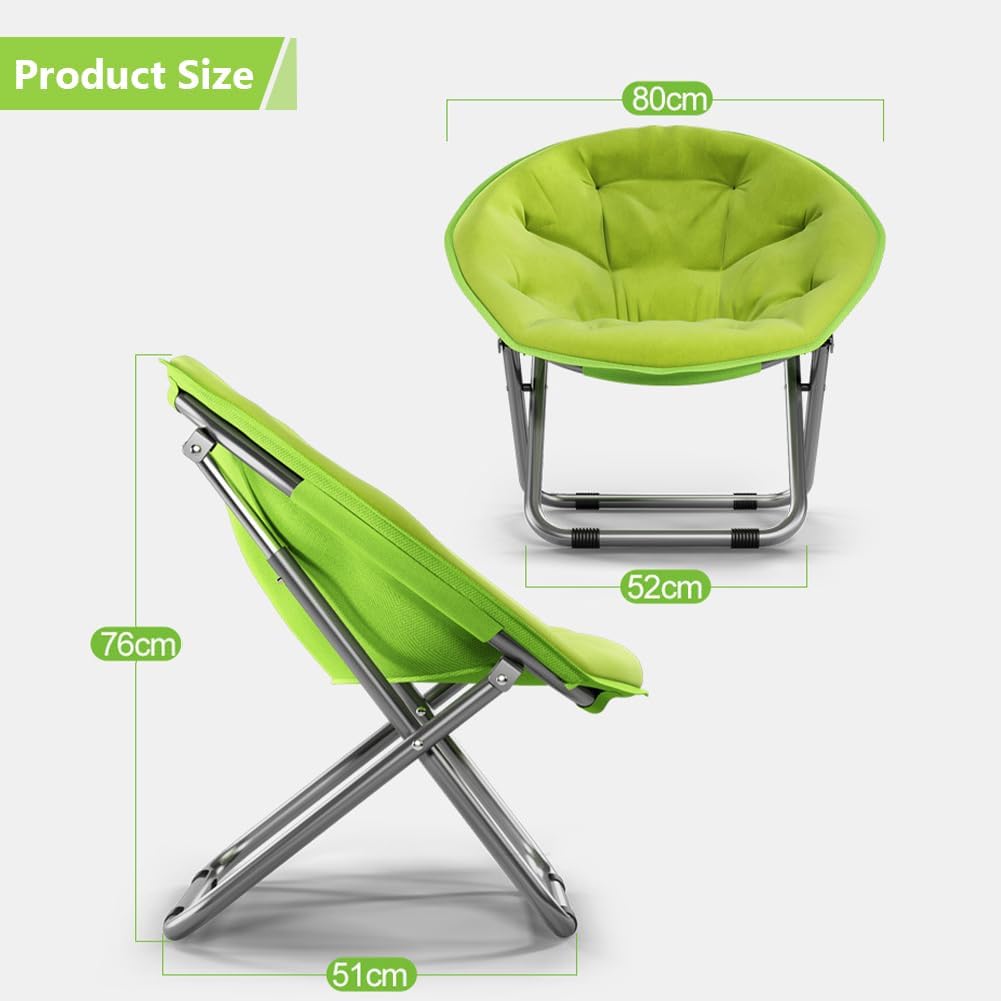 Garvee Lightweight Foldable Moon Chair Large Space Camping Beach Chair ...