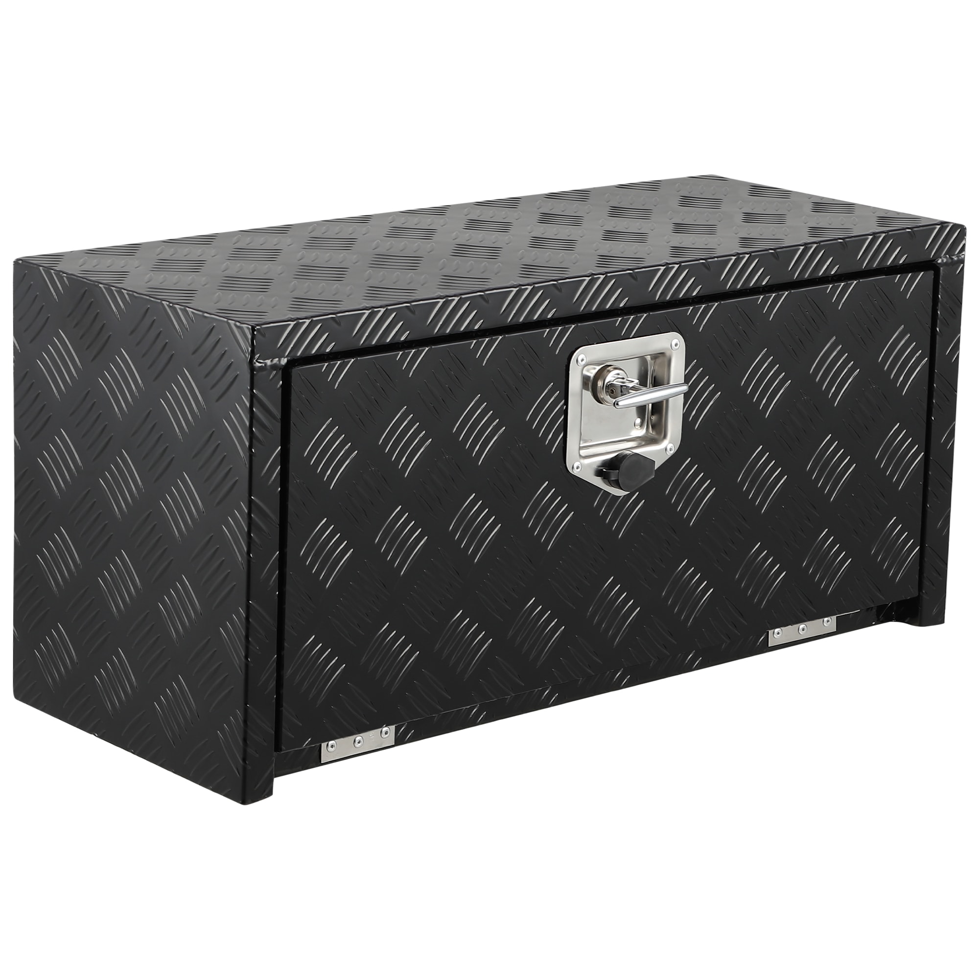 Garvee 12-in x 14-in x 30-in Black Aluminum Heavy Duty Truck Tool Box ...