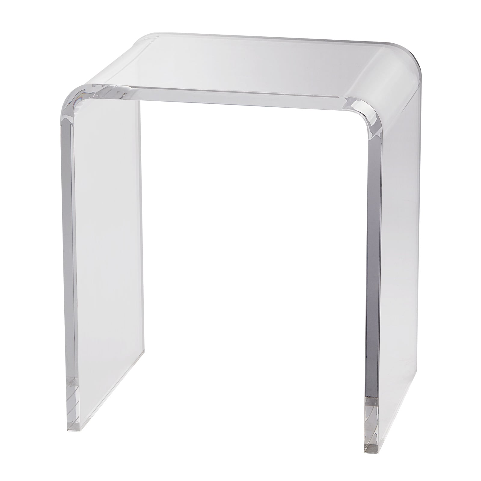 GIVIMO Clear Acrylic C-Shape Side Table with 55-lb Capacity for Drinks ...
