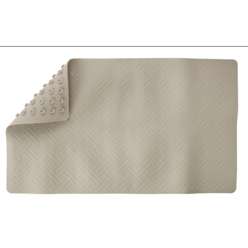 Living Accents 28 in. x 16 in. Beige Thermo Plastic Elastomer Bath Mat ...