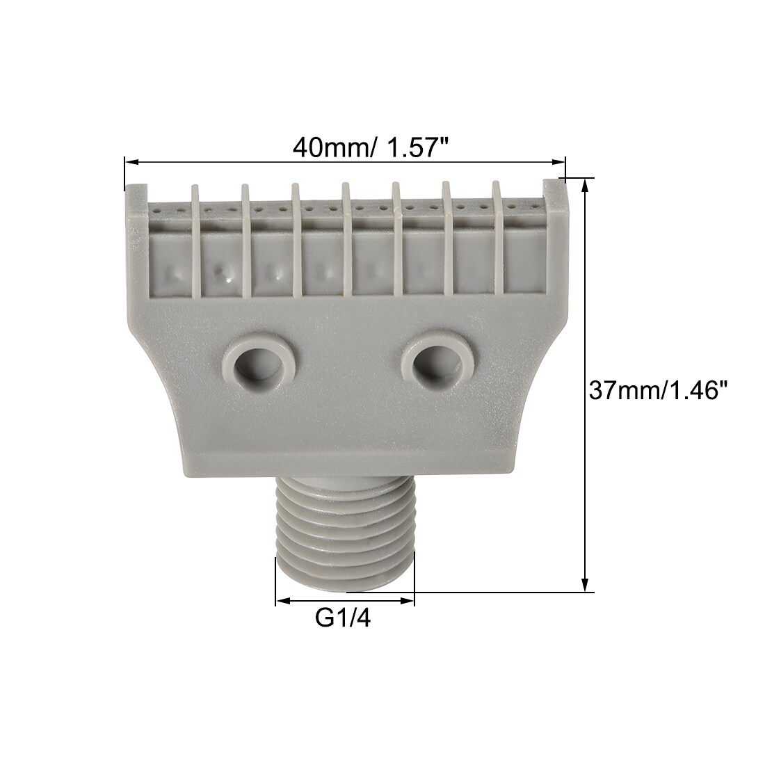 Unique Bargains Flat Nozzle G1/4 Male Thread ABS Air Blow Off Mini Flat ...