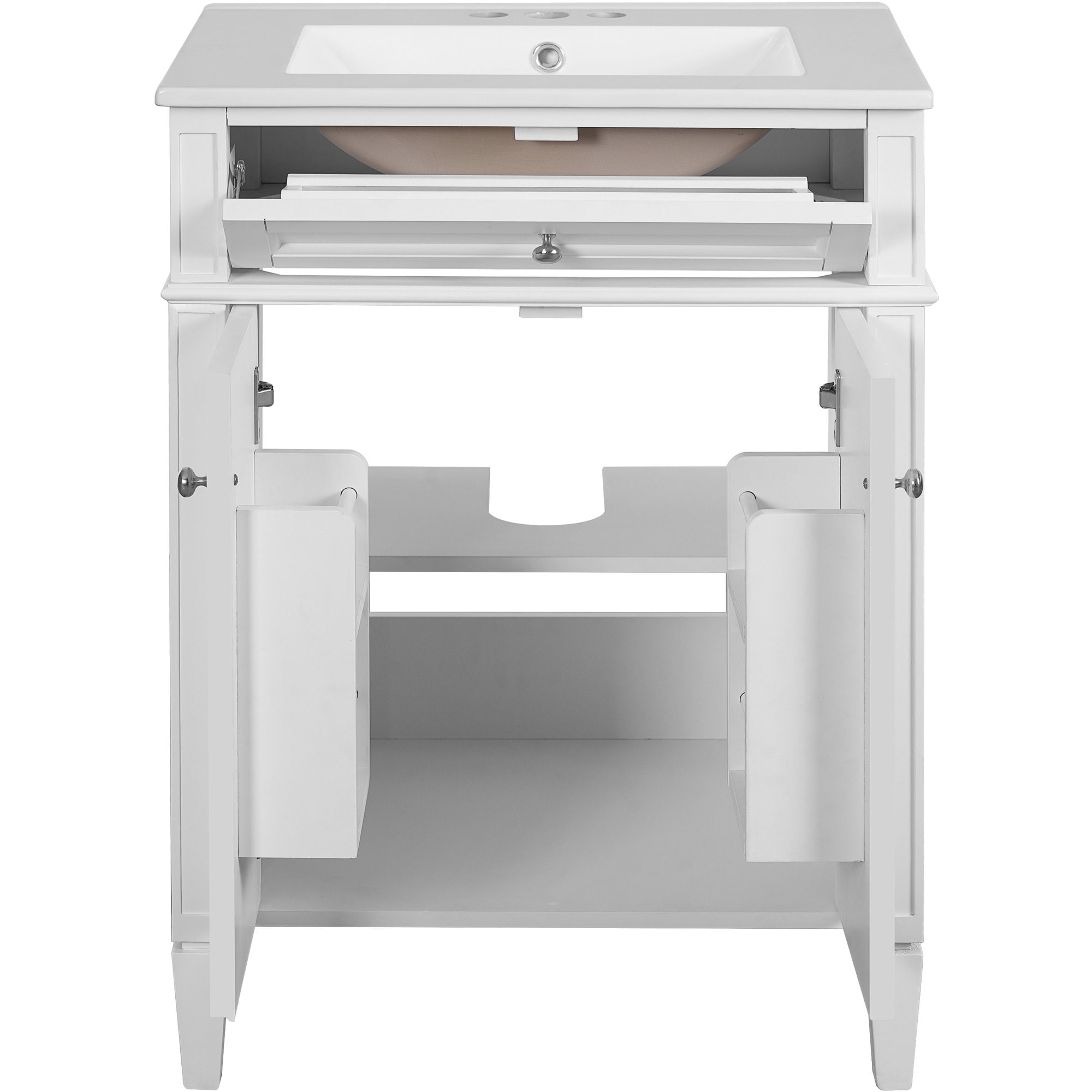 Afoxsos 36 inch Floating Bathroom Vanity Curved Drawer Cabinet 3D ...