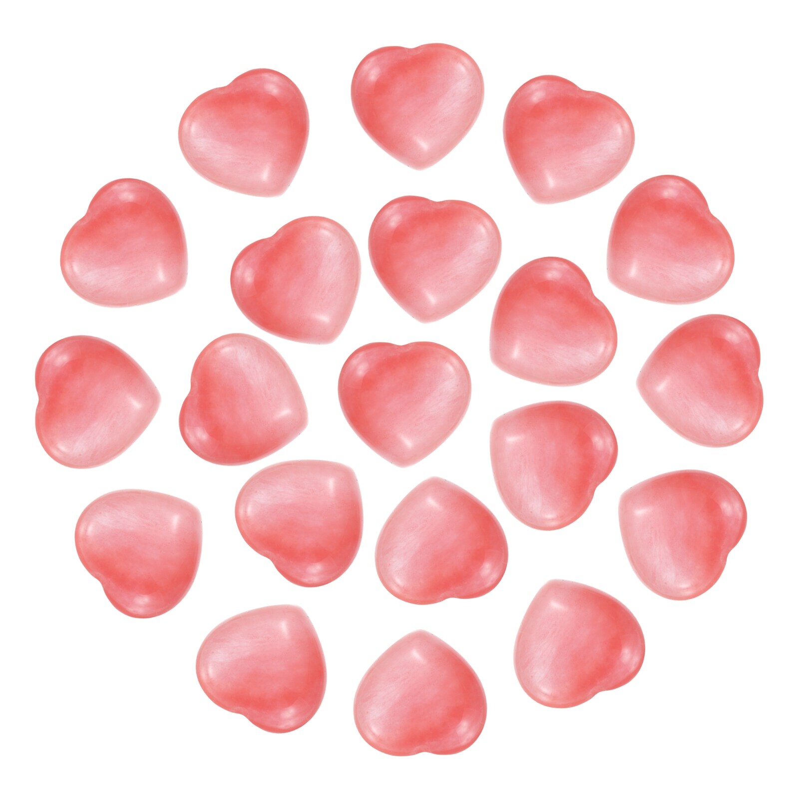 PATIKIL 20 Pcs Natural Heart Shaped Crystal Stone 0.6 Inch Mini ...