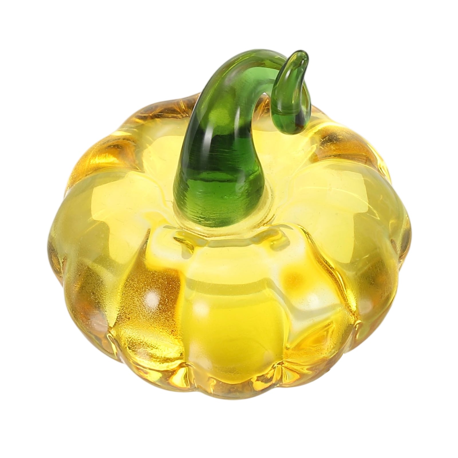 Unique Bargains Crystal Pumpkin Figurine 1.5 Inch Artificial Fruit ...