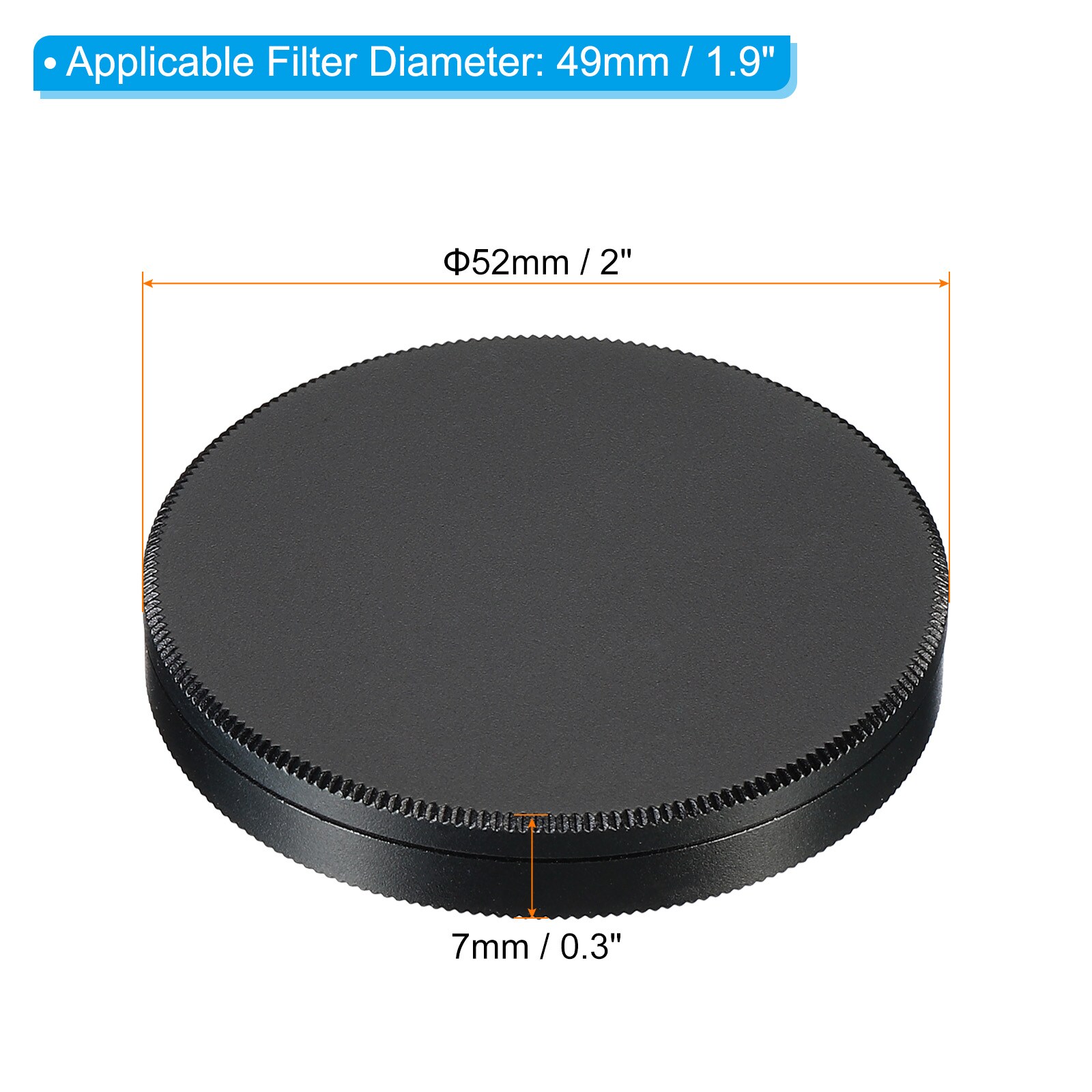 PATIKIL 49mm Lens Cap Camera Lens Cap Cover Universal Front Metal Lens ...