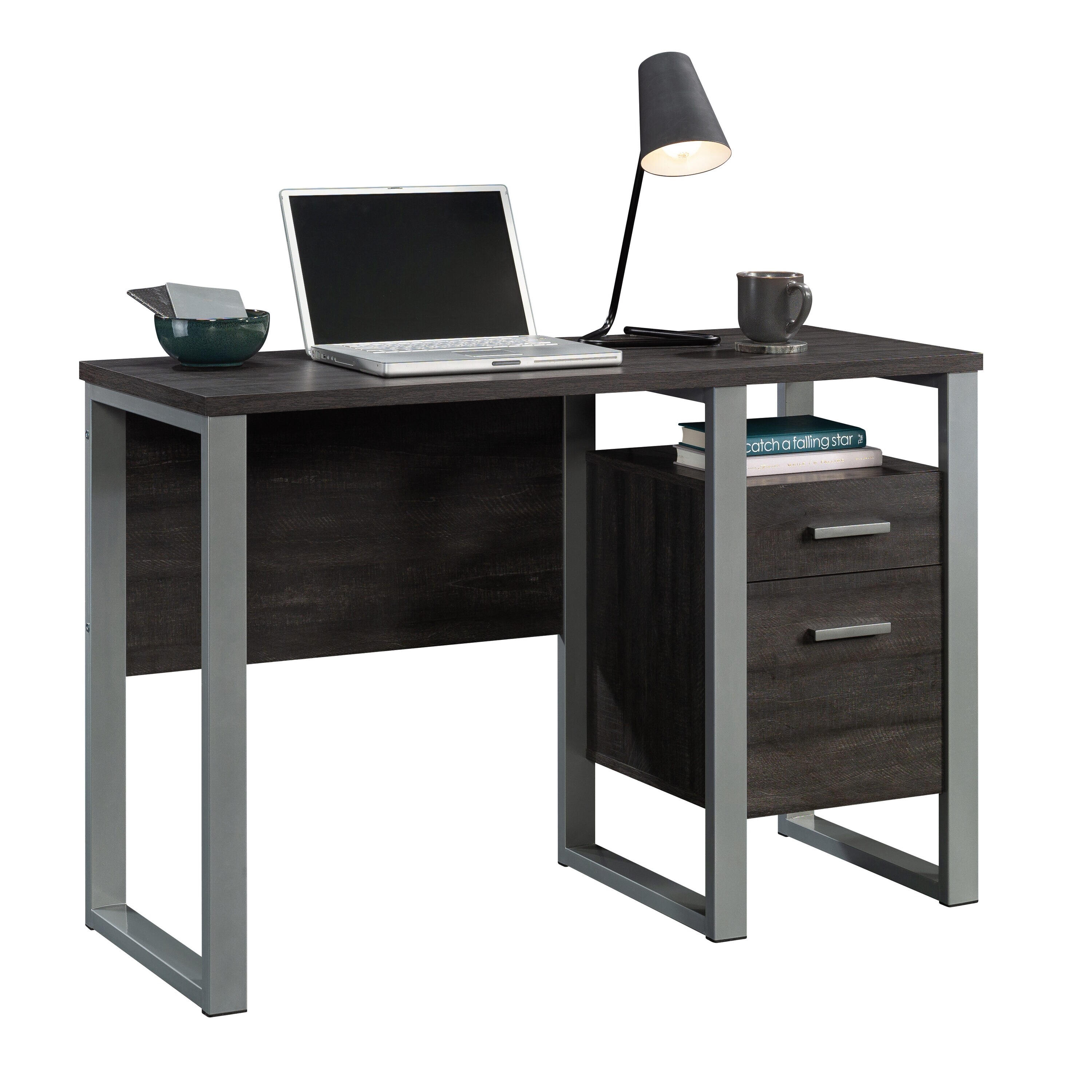 Blisstyle Desk with Drawer and Productivity Design Dark Brown Finish ...