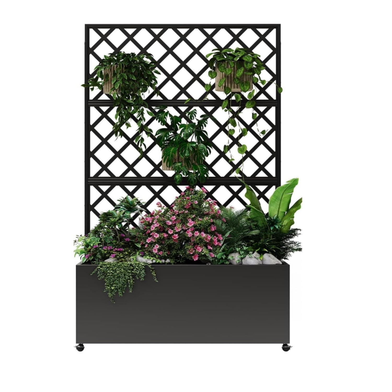 Garvee 70x35x15Inch Large Elevated Galvanized Steel Garden Bed with ...