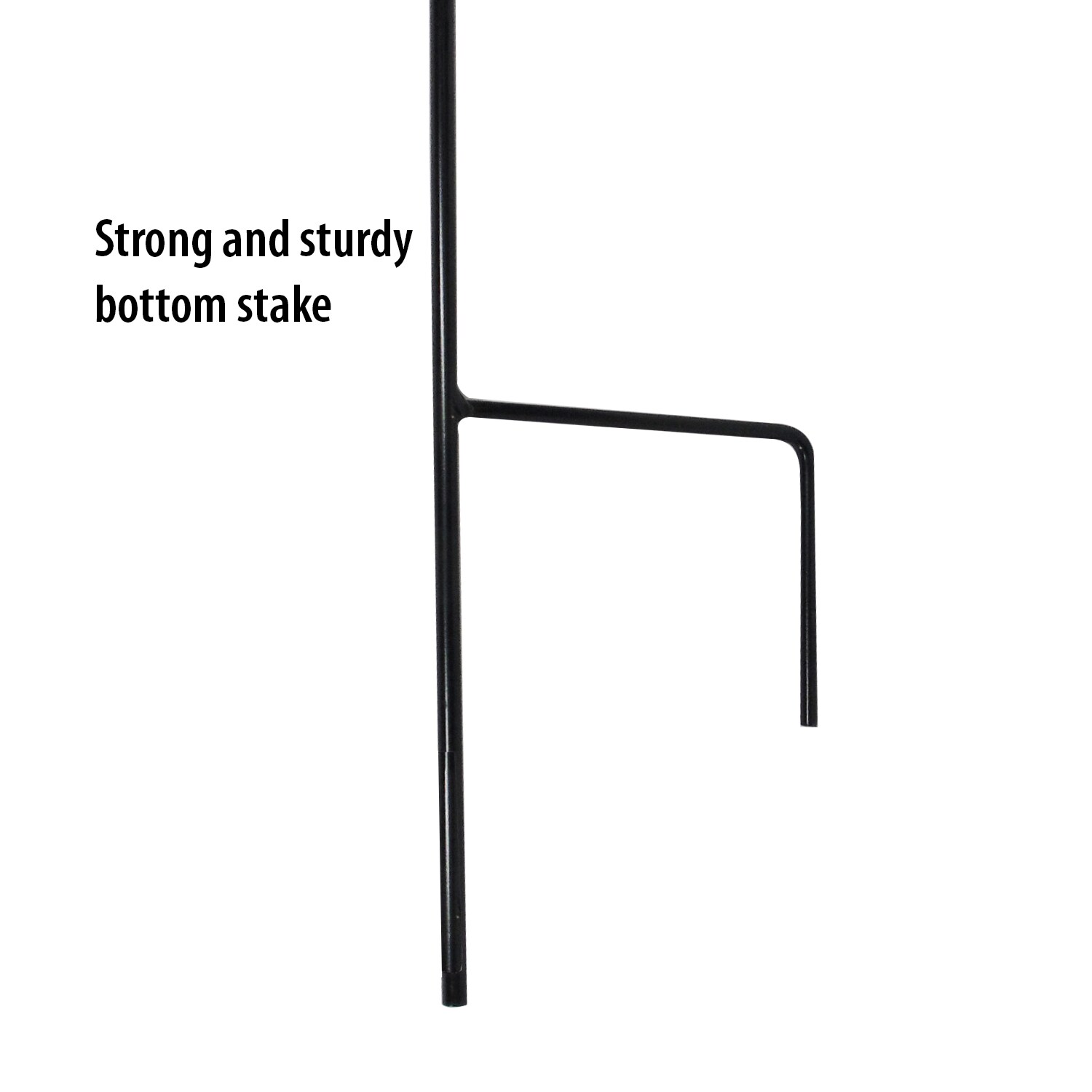Style Selections 84-in Black powder coated Metal Double Shepherd's hook ...