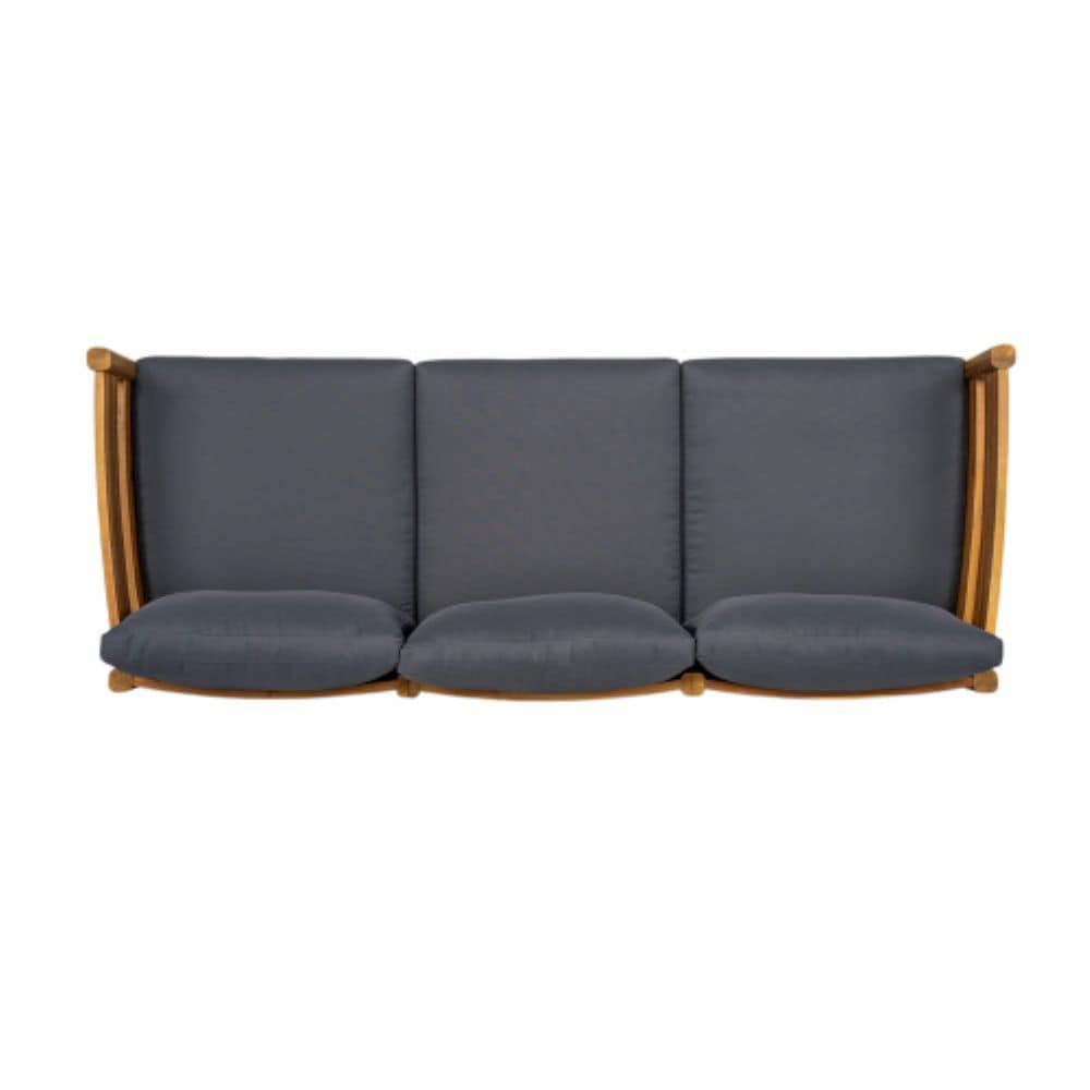 Christopher Knight Home Rowan Sofa Outdoor Patio Acacia Wood 3-Seater ...