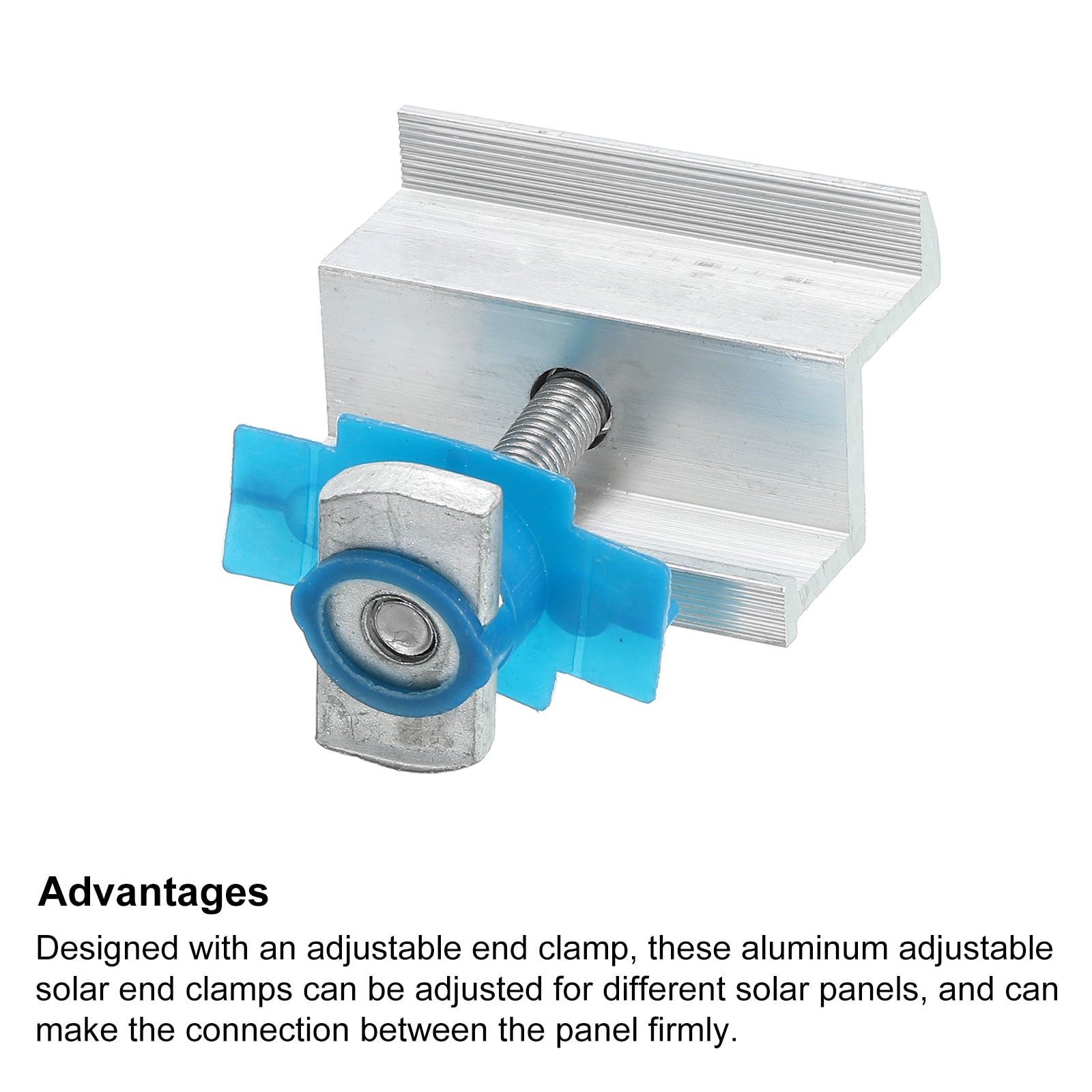 Unique Bargains Solar Panel Z Brackets Mounting Adjustable End Clamps ...