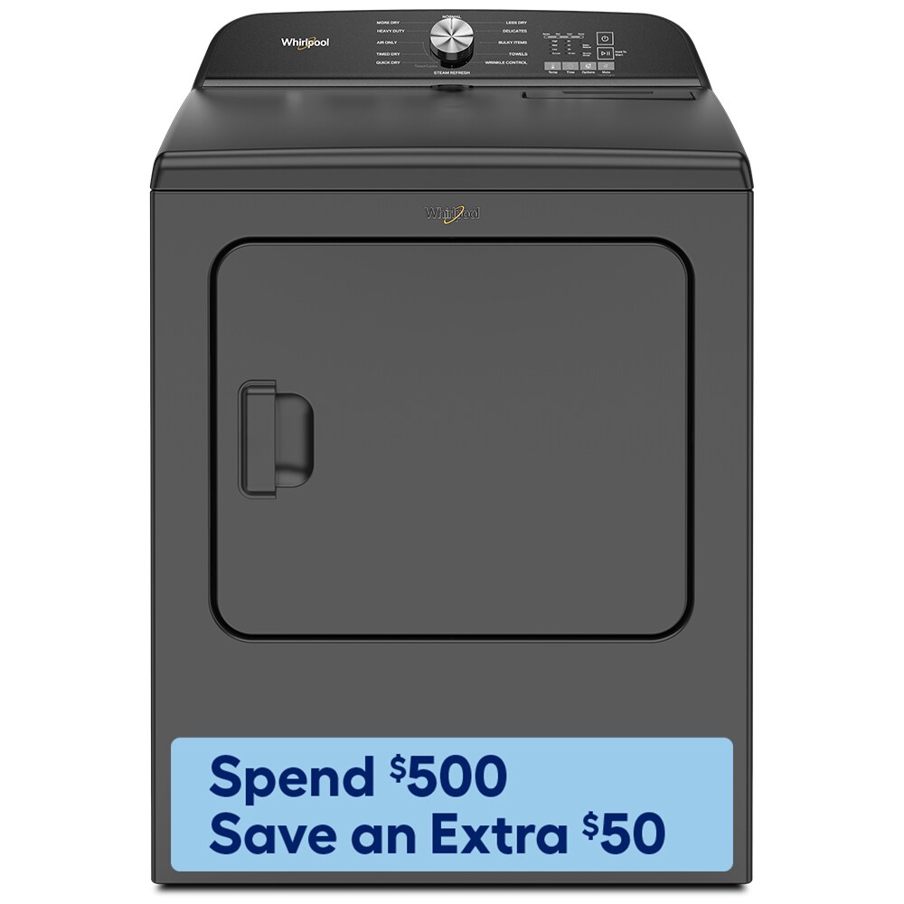 Whirlpool 7-cu ft Steam Cycle Electric Dryer (Volcano Black) in the ...