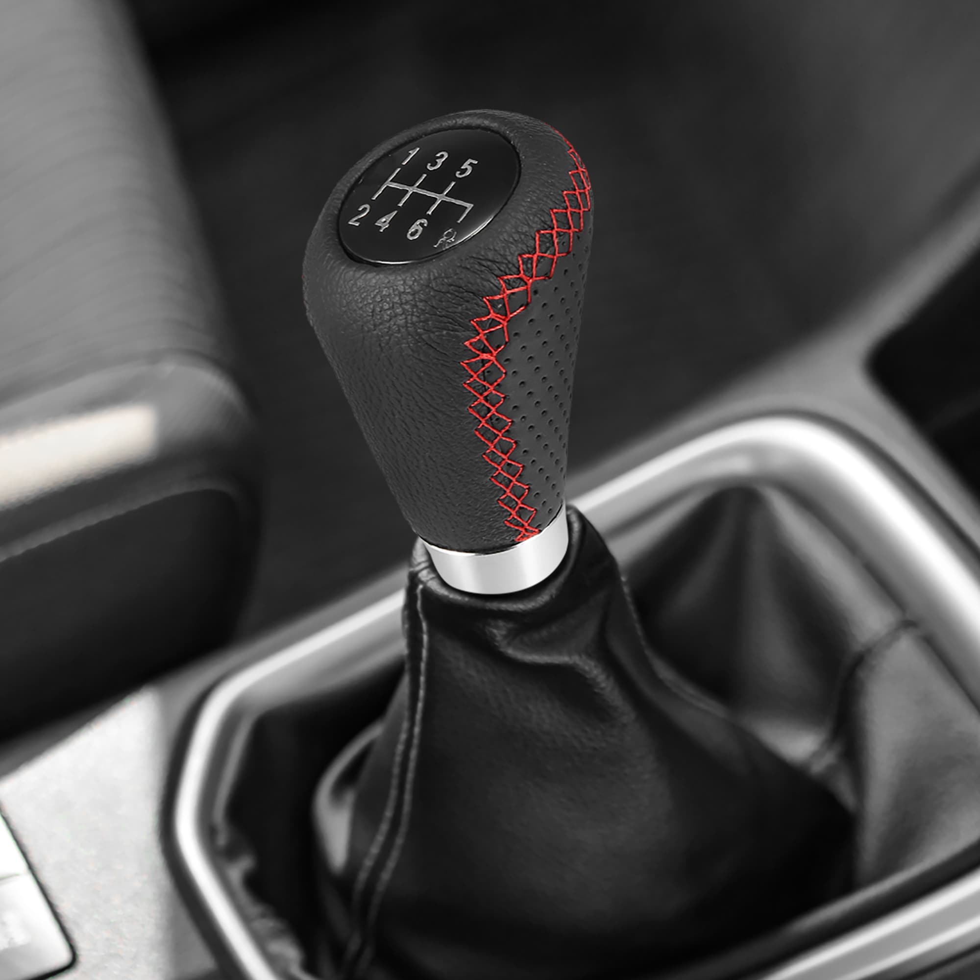 Unique Bargains Black Universal 6 Speed Auto Car Gear Lever Shifter ...