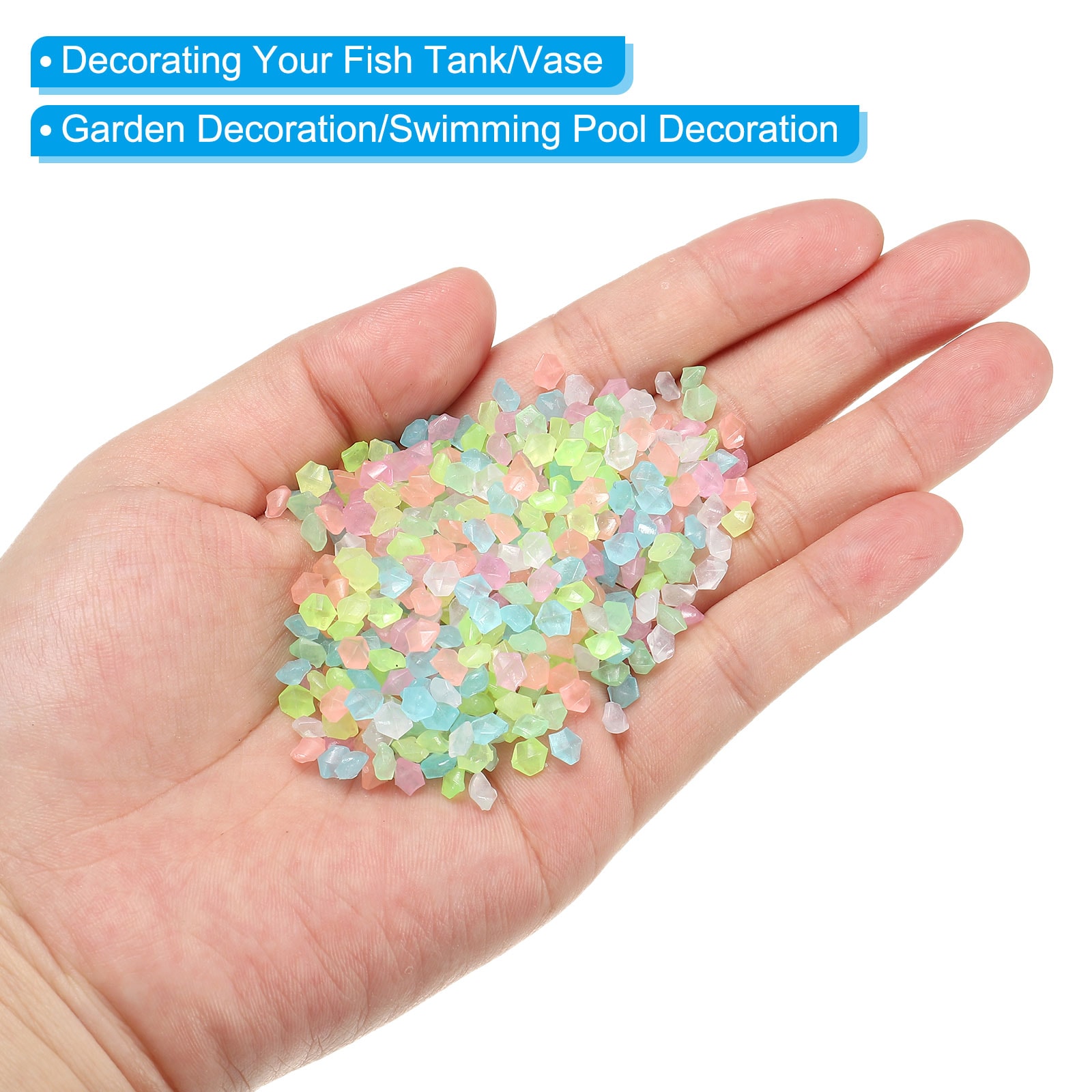 Unique Bargains 12000pcs Glow Rocks 3-5mm Glow Pebbles Decoration in ...