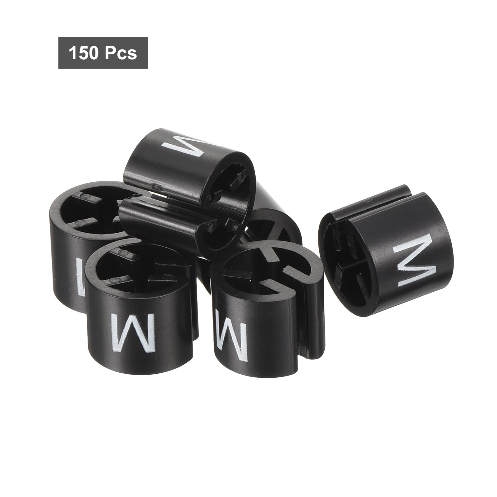 Unique Bargains Clothes Hanger Marker M Size Tag Fit 3mm Rod Black for ...