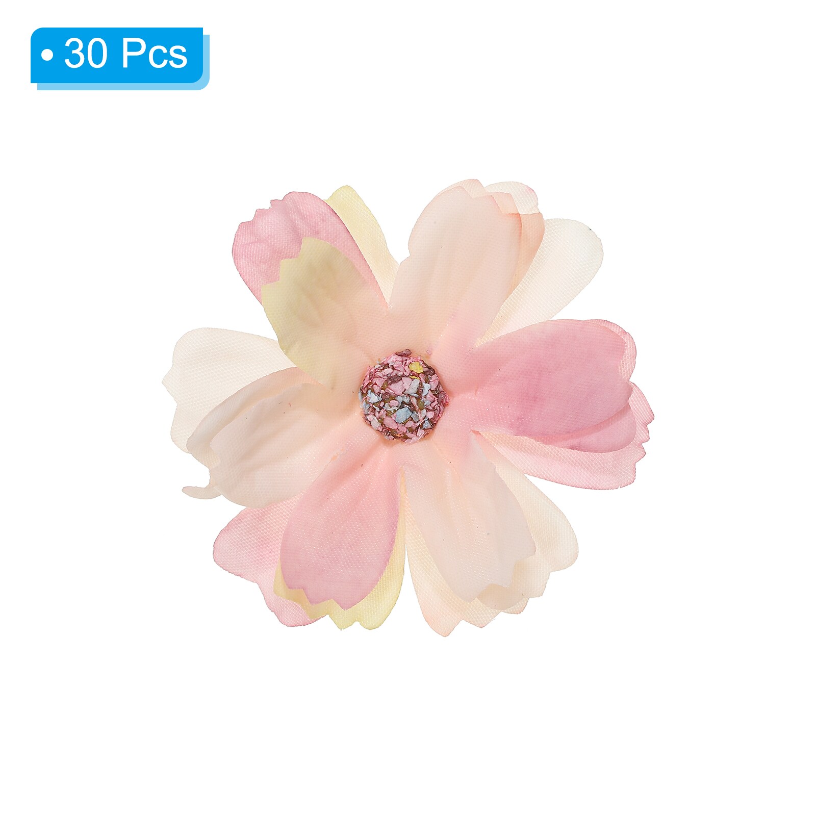 PATIKIL Fake Flower Heads for Crafts 30pcs Faux Flower Bulk Mini ...