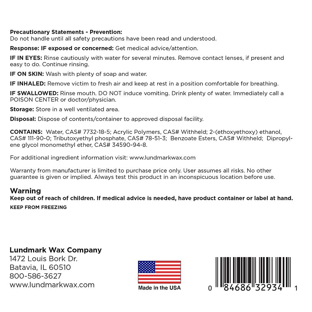 Lundmark Mark Thane I High-Solids Acrylic Floor Finish 1 Gallon High ...