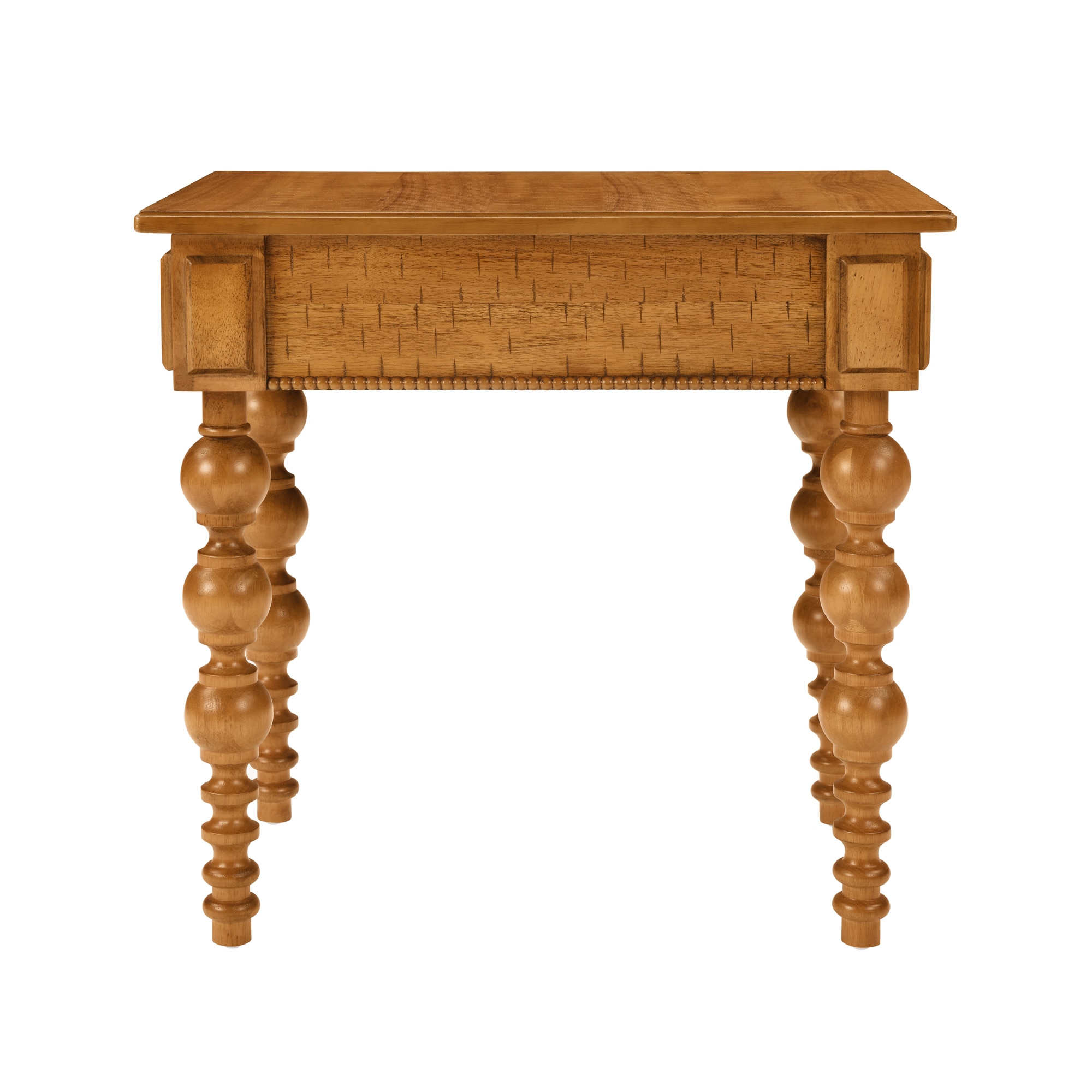 Bybafun 11.8-in W x 23.6-in H Natural Wood Modern End Table Fully ...