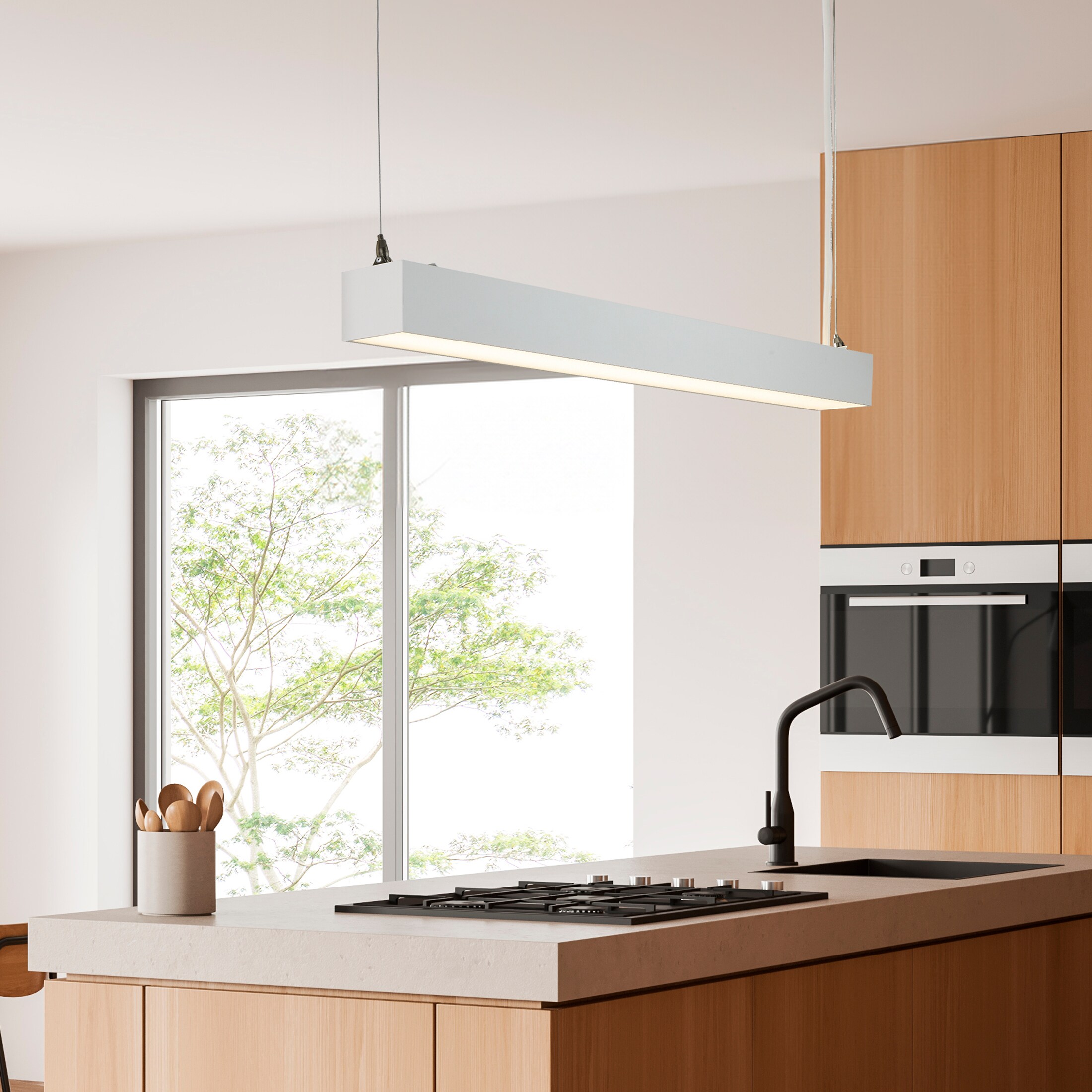 Maxxima Linear Pendant Light White Modern/contemporary Linear ...