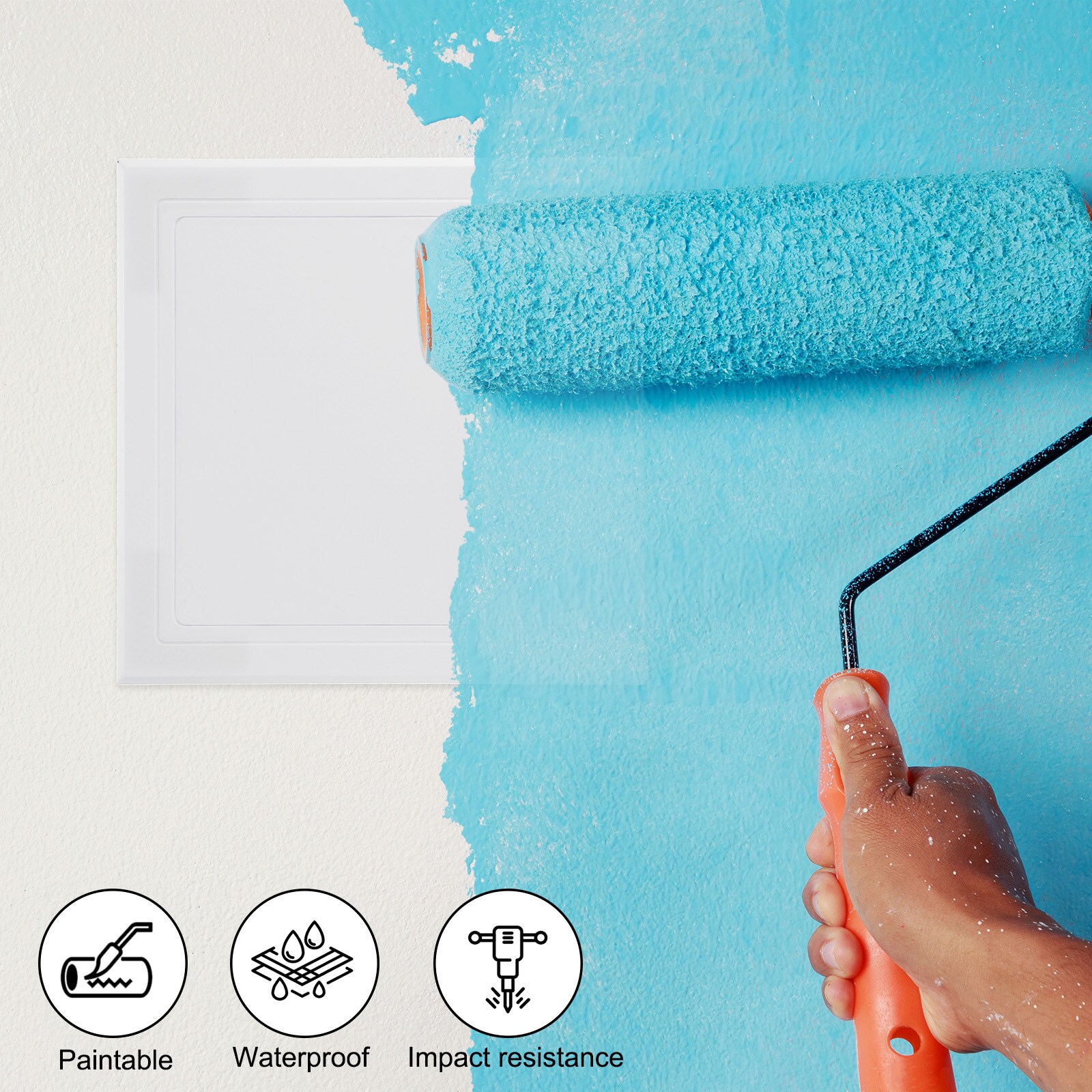 PATIKIL 4x4 inch(100x100mm) Self-Adhesive Access Panel ABS Plumbing ...