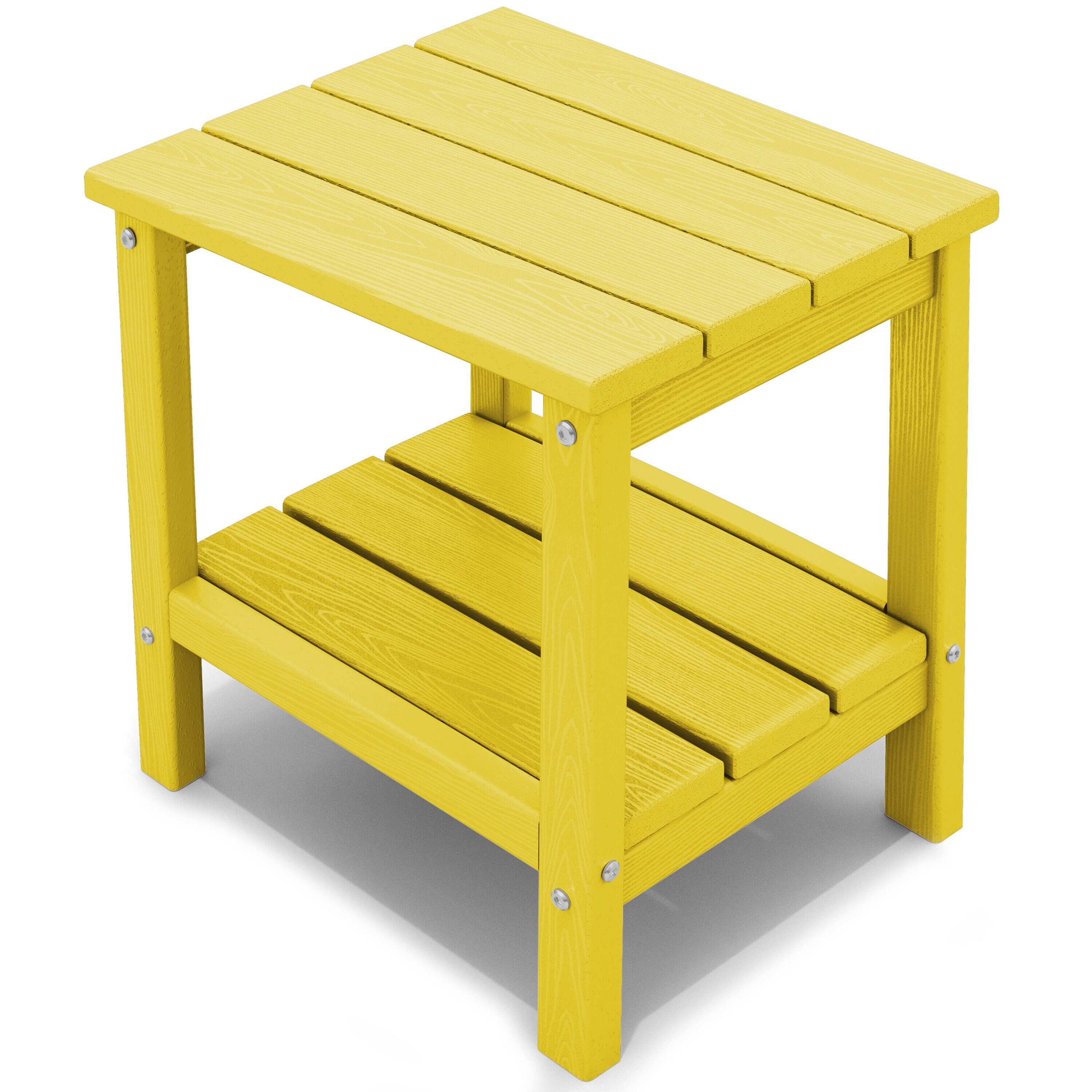 JEAREY Adirondack Patio Side Table Rectangle Outdoor End Table 14.4-in ...