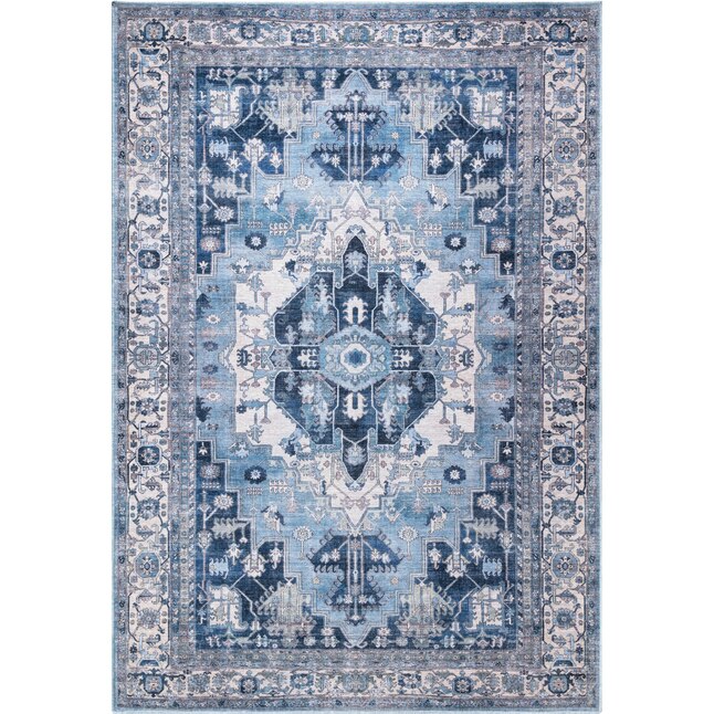 Abani Rugs MOL130A 5 x 8 Blue Indoor Medallion Area Rug at Lowes.com Abani Rugs MOL130A 5 x 8 Blue Indoor Medallion Area Rug at Lowes.com