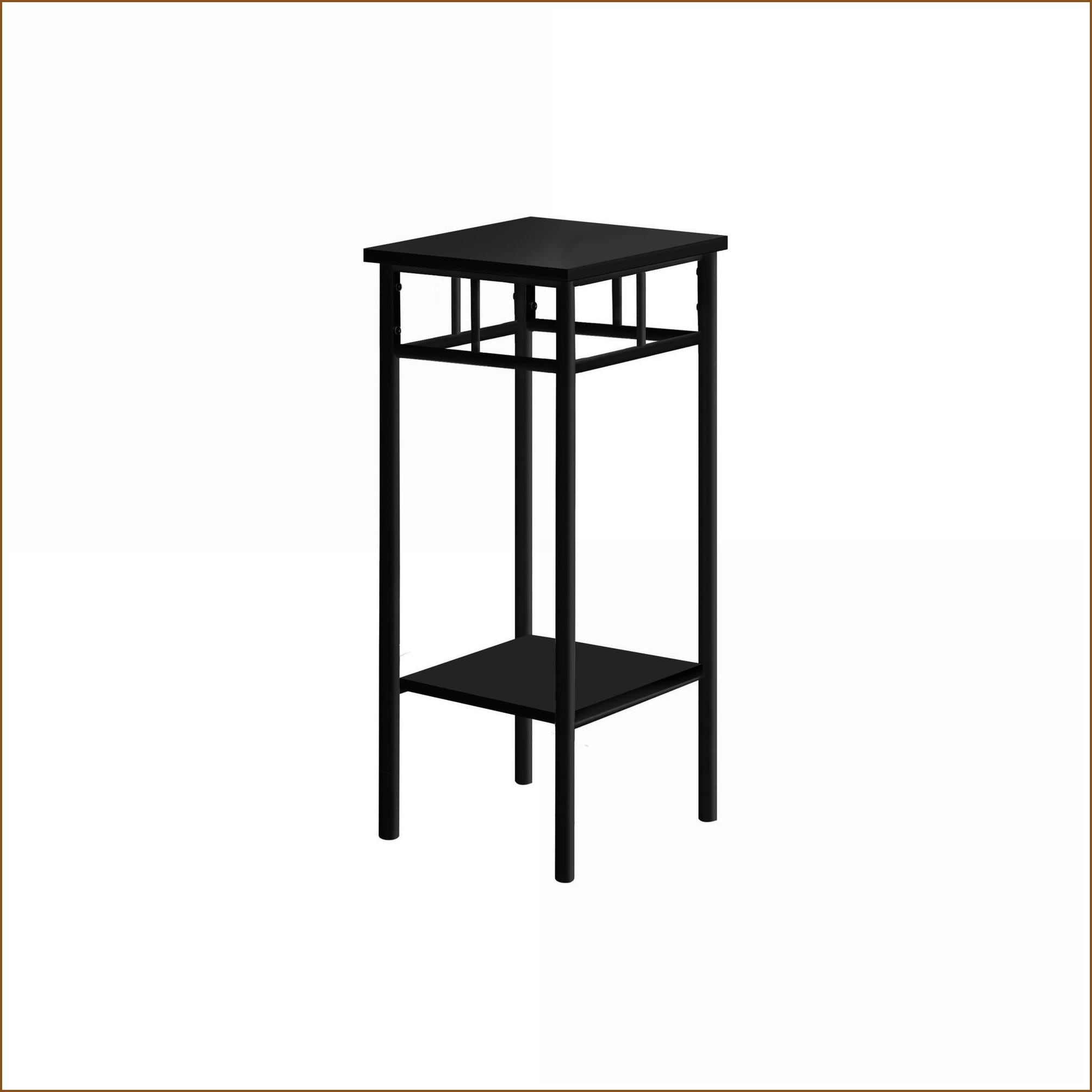 Watnature Modern Black Laminate amp Metal Coffee Table with 2 Storage ...