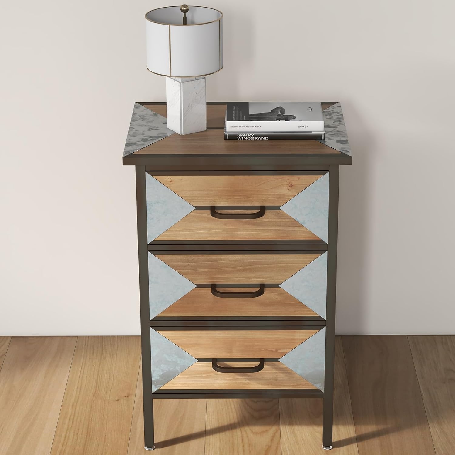 Garvee Wooden Floor 3 Drawers Freestanding Entryway Storage Unit ...
