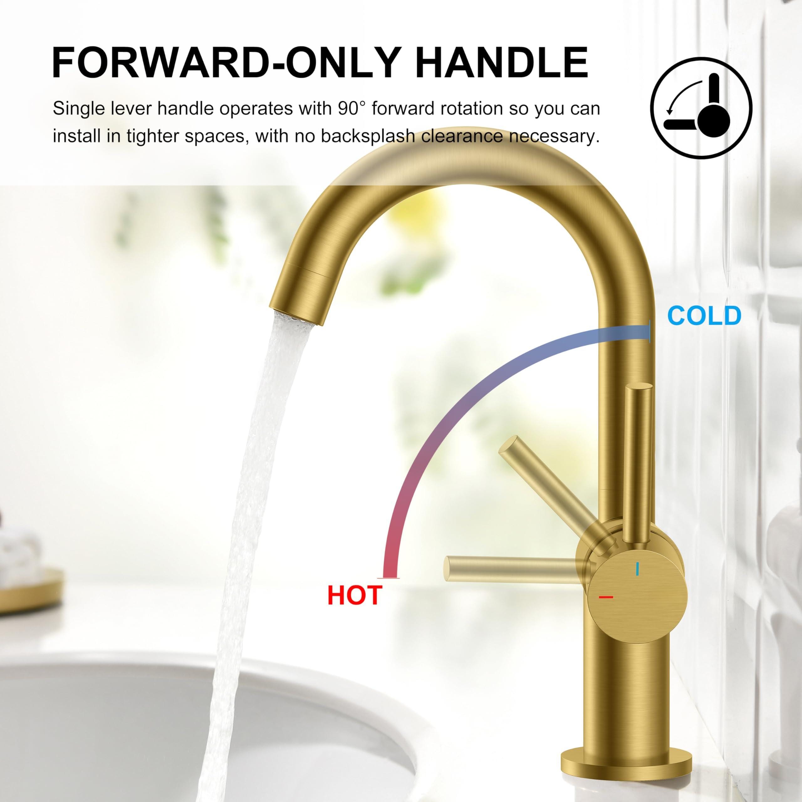 Lovav Black Single Handle Bathroom Sink Faucet Bar Prep Wet Vanity ...